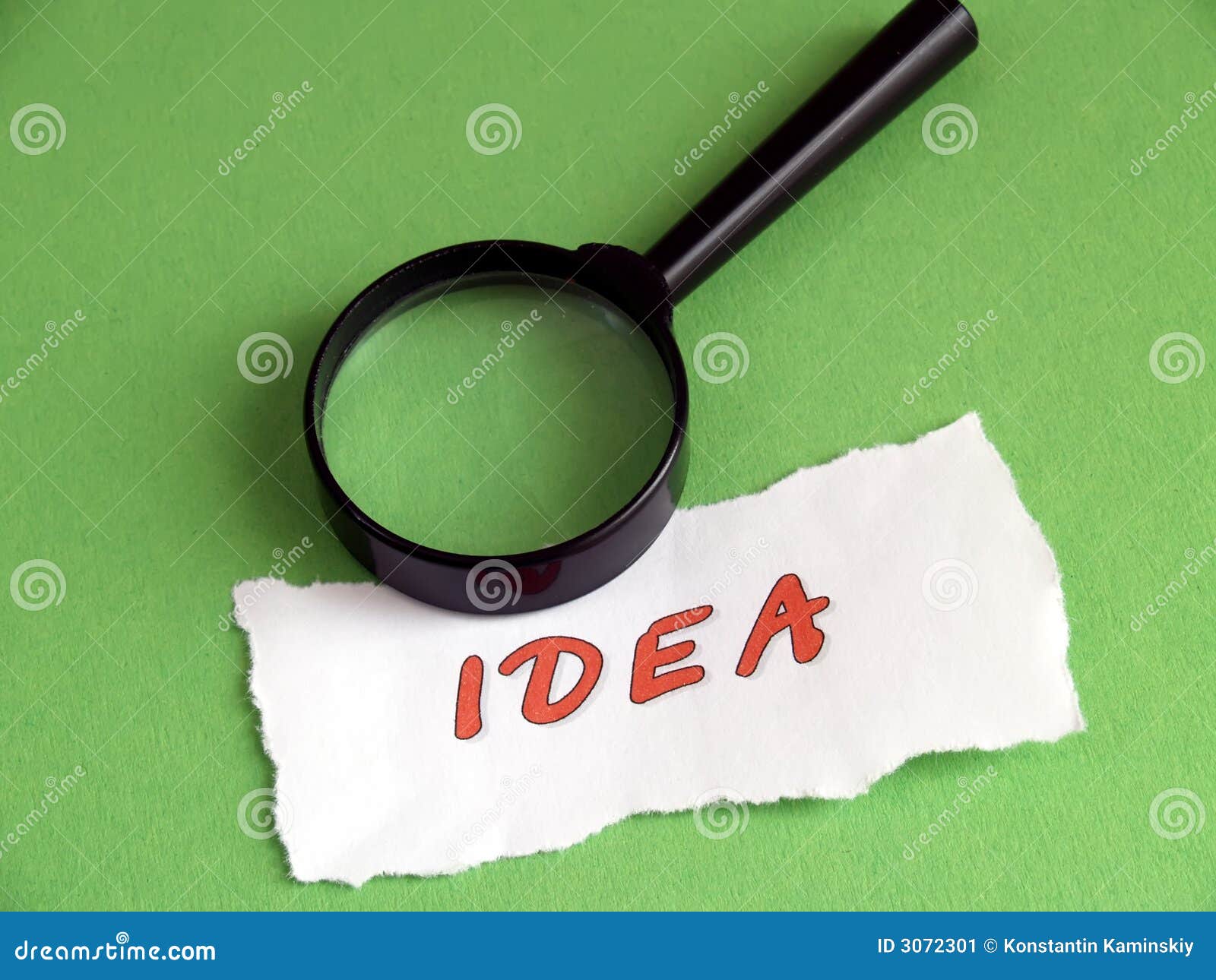 Idea, magnifier on green stock image. Image of draw, decisions - 3072301
