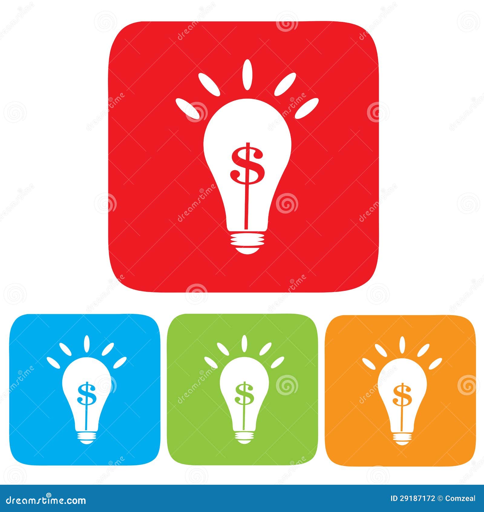 Idea Making Money, Light Bulb with Dollar Symbol Stock Illustration ...
