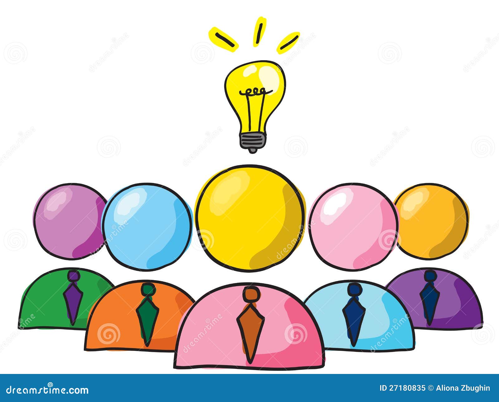 Idea man stock vector. Illustration of lighting, light - 27180835