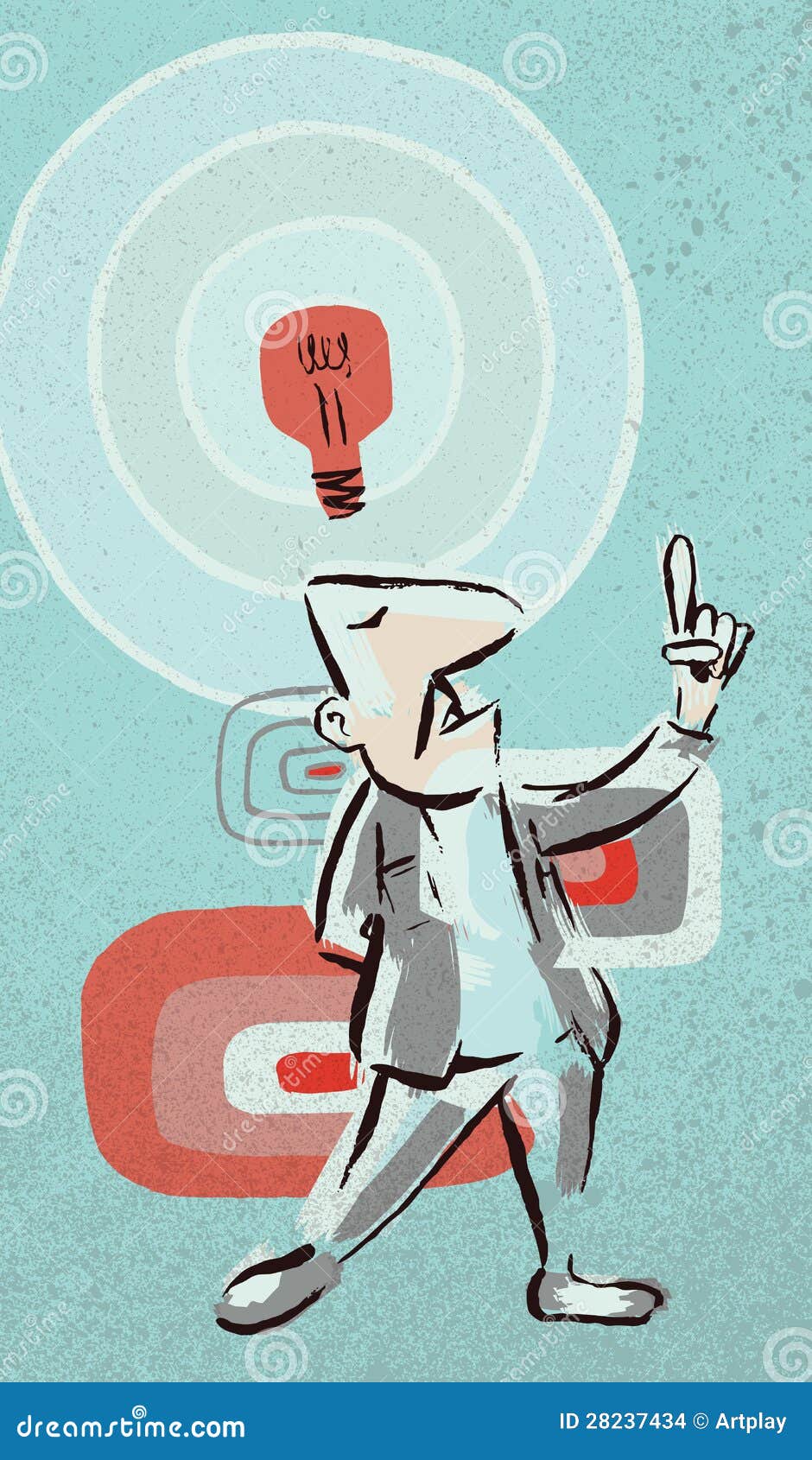 Idea Man stock vector. Illustration of inspiration, hand - 28237434