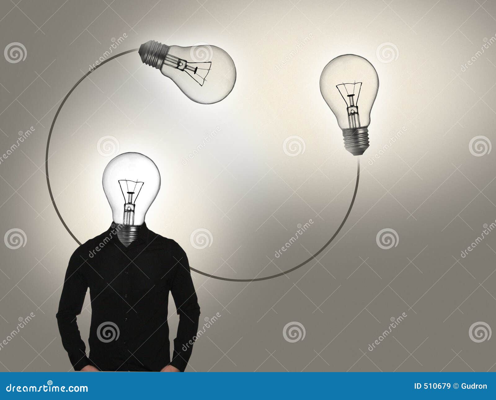 Idea Man stock illustration. Illustration of artistic, bouncing - 510679