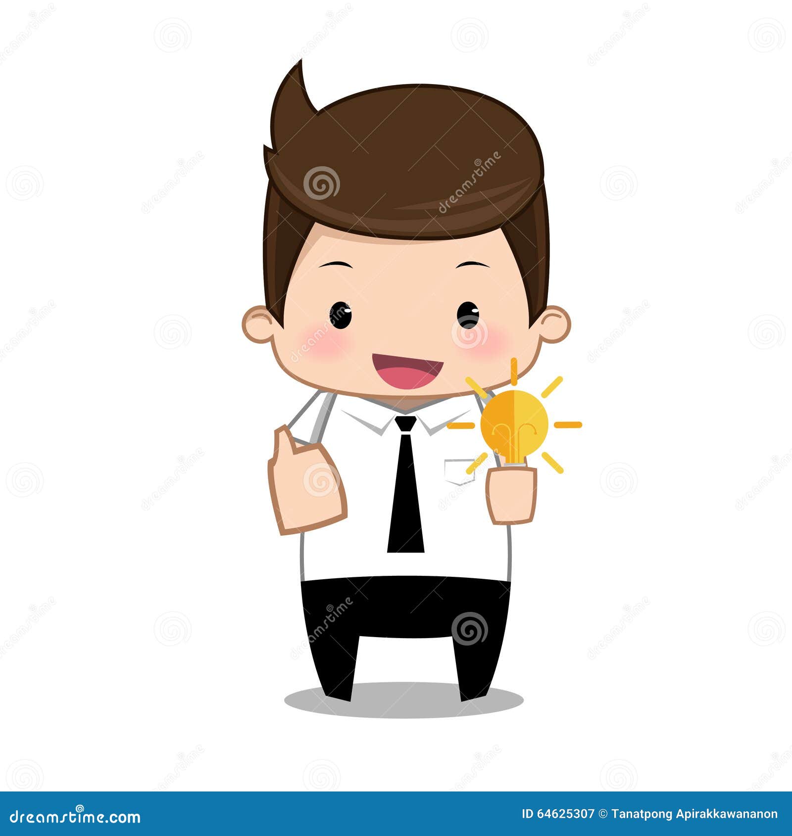 Idea man business stock vector. Illustration of rich - 64625307