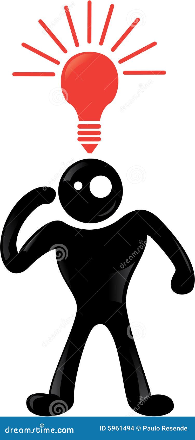 Idea man icon stock vector. Illustration of characters - 5961494