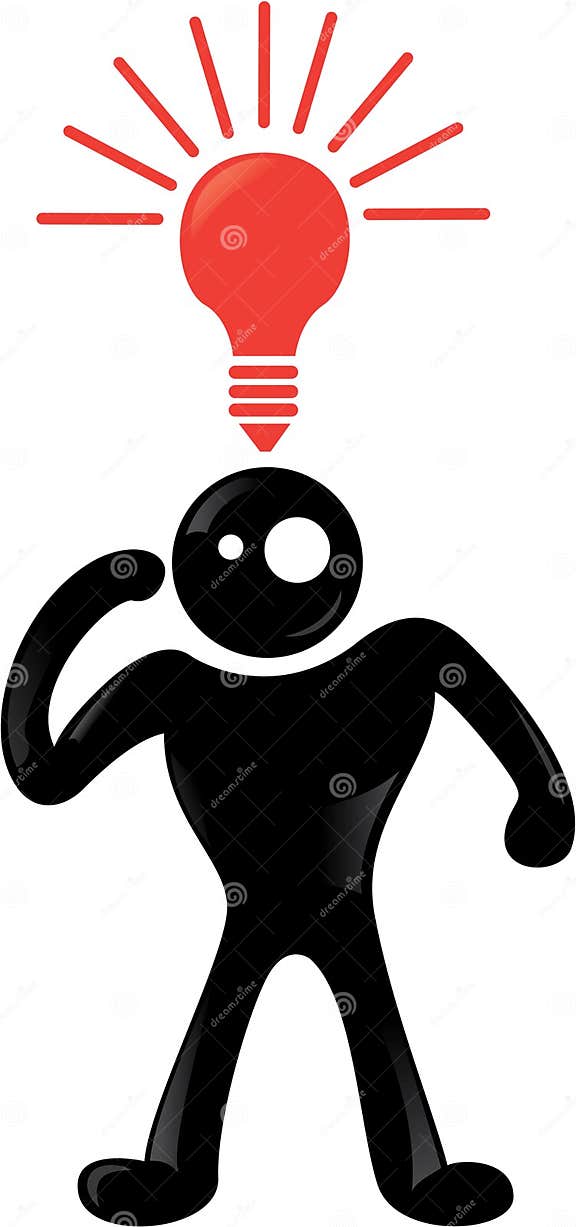 Idea man icon stock vector. Illustration of characters - 5961494