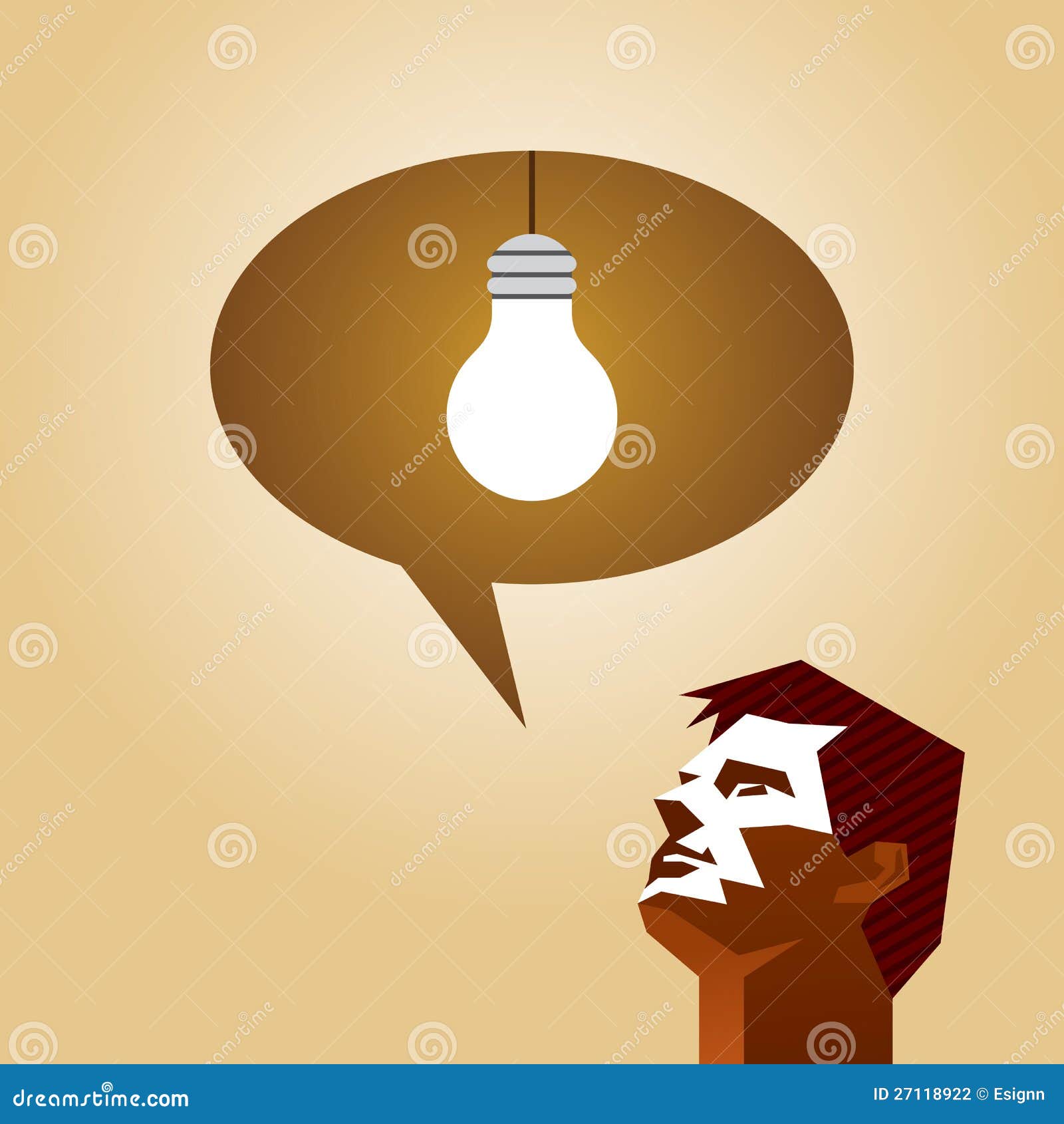 Idea in man mind stock vector. Illustration of energy - 27118922
