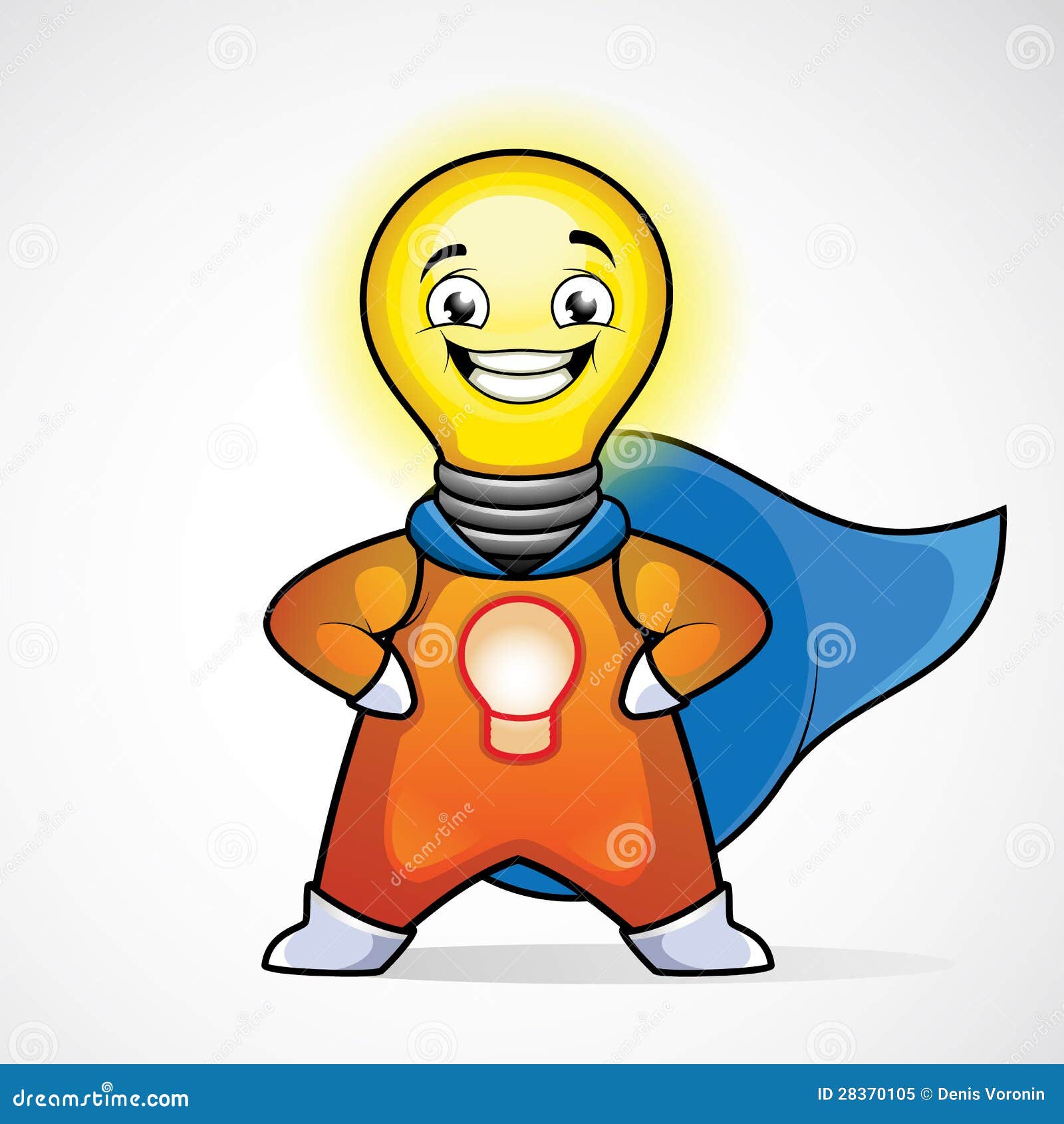 Idea Man. Superhero stock vector. Illustration of intelligence - 28370105