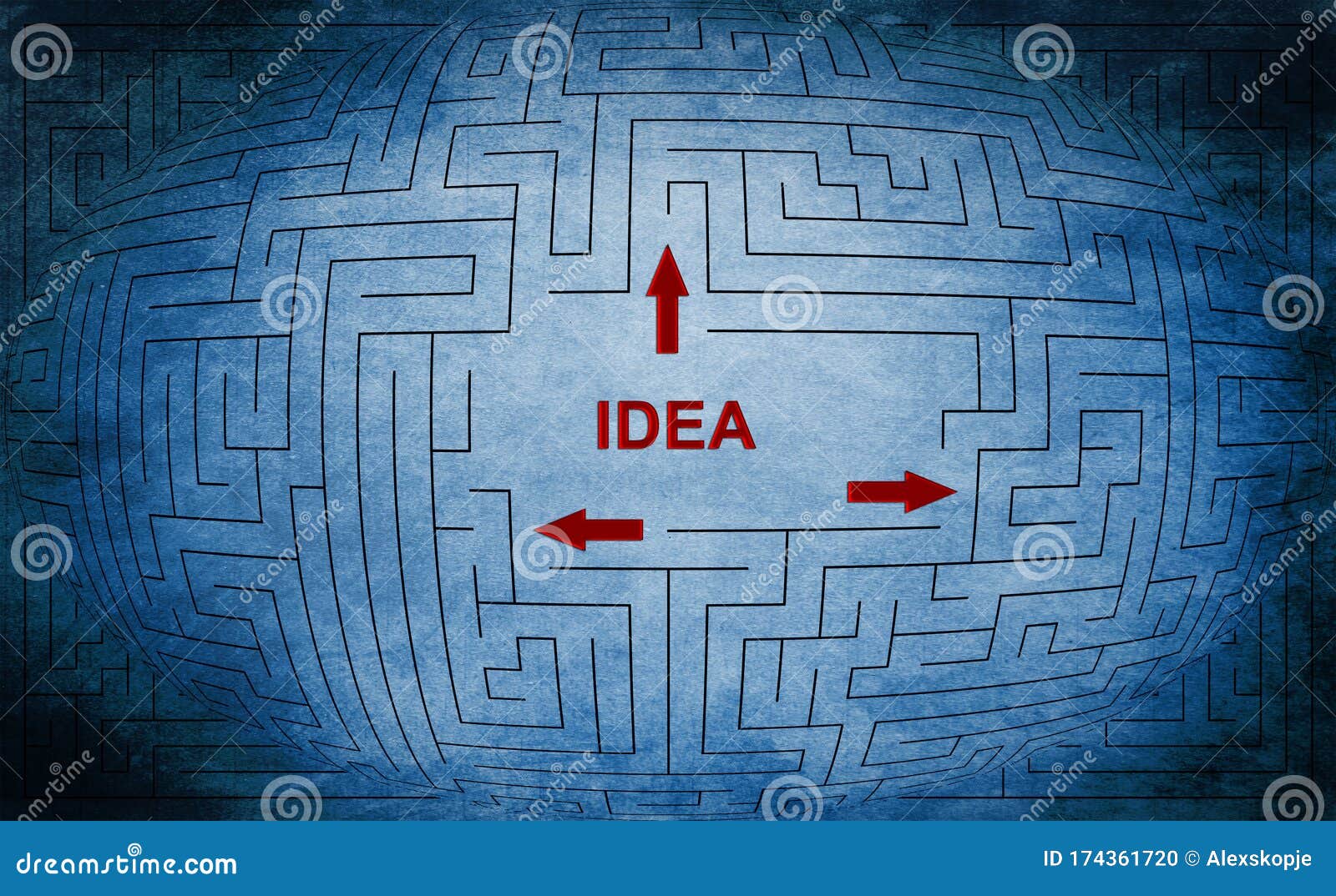 Idea maze concept stock illustration. Illustration of close - 174361720