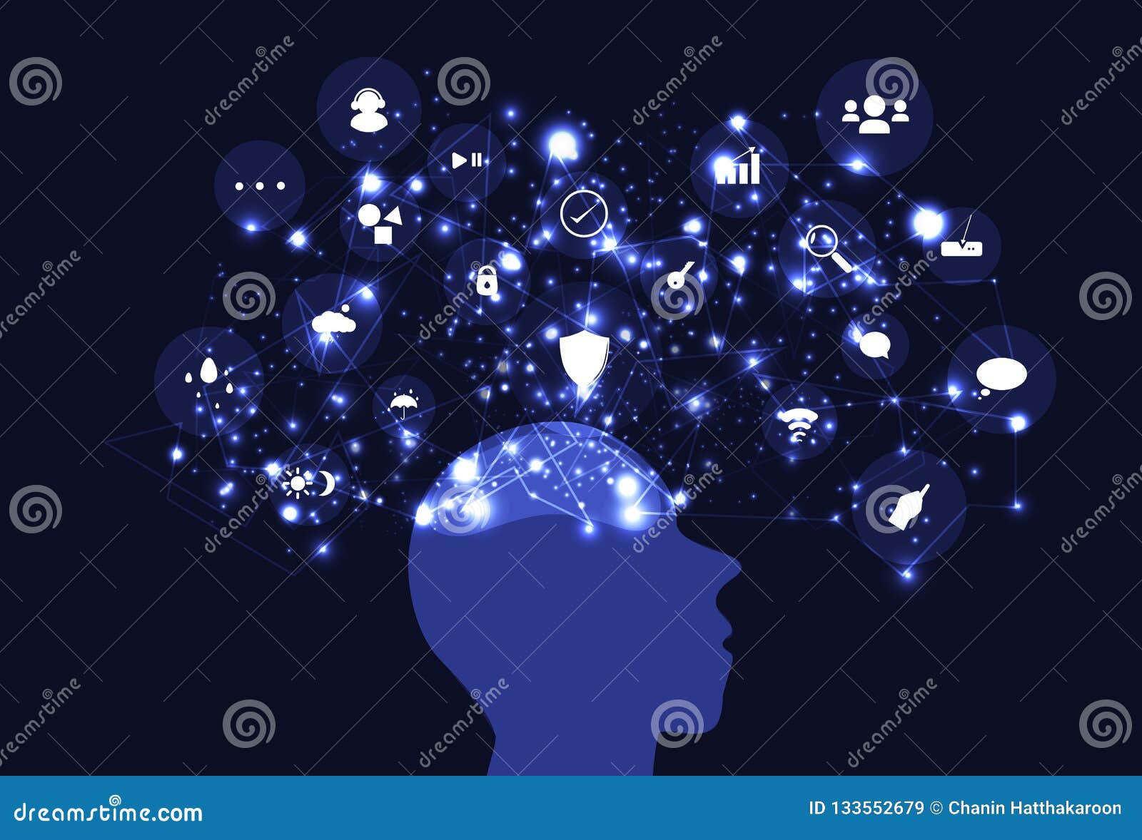 Idea Mind Mapping Creative Inspiration, Brain Thinking Network T Stock ...