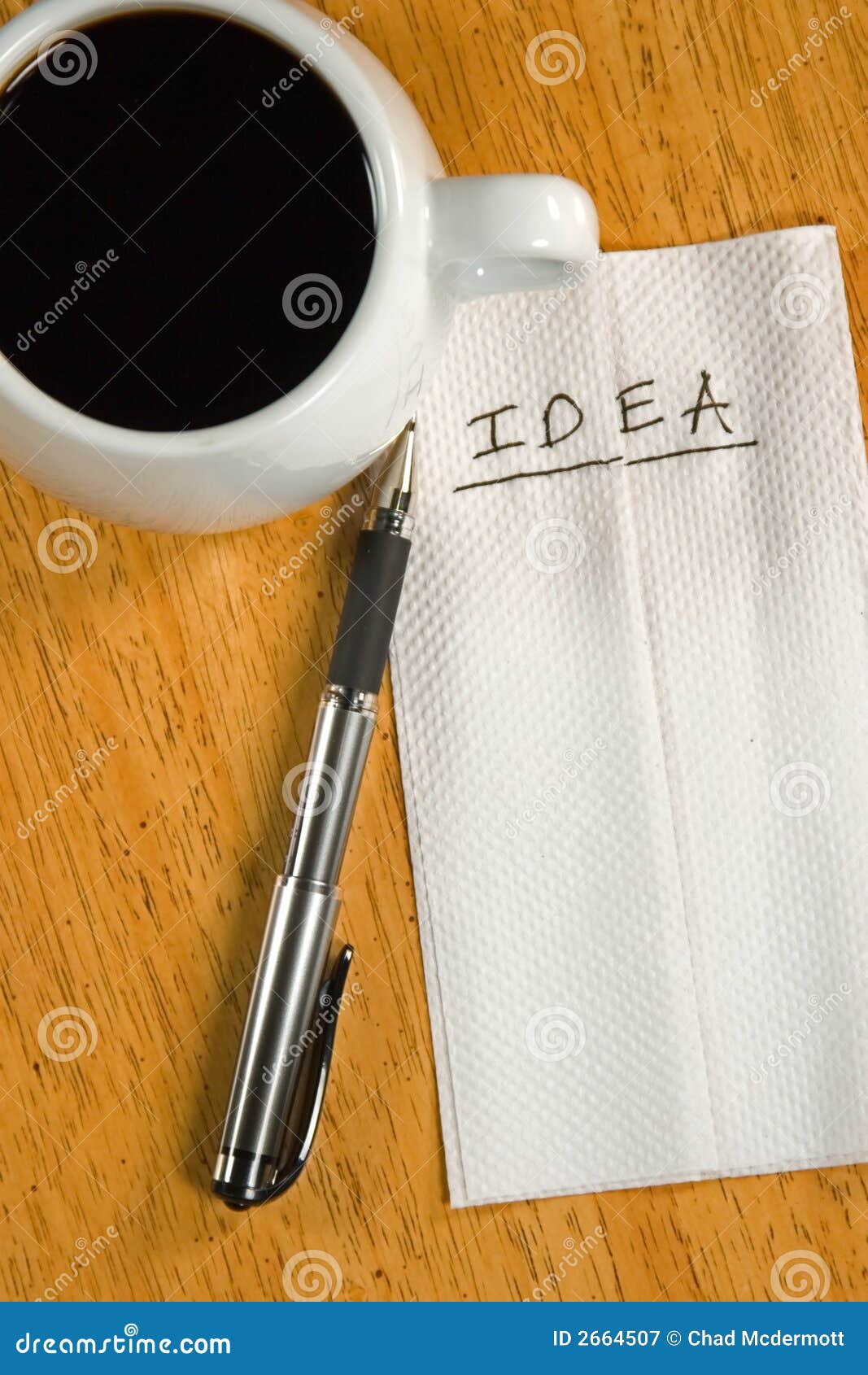Idea on a Napkin stock image. Image of doodle, coffee - 2664507
