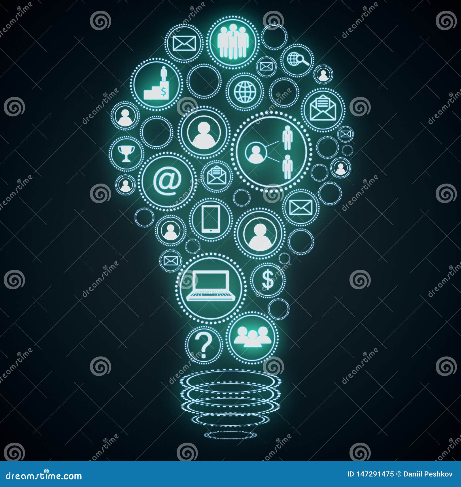 Idea and network concept stock illustration. Illustration of connect ...