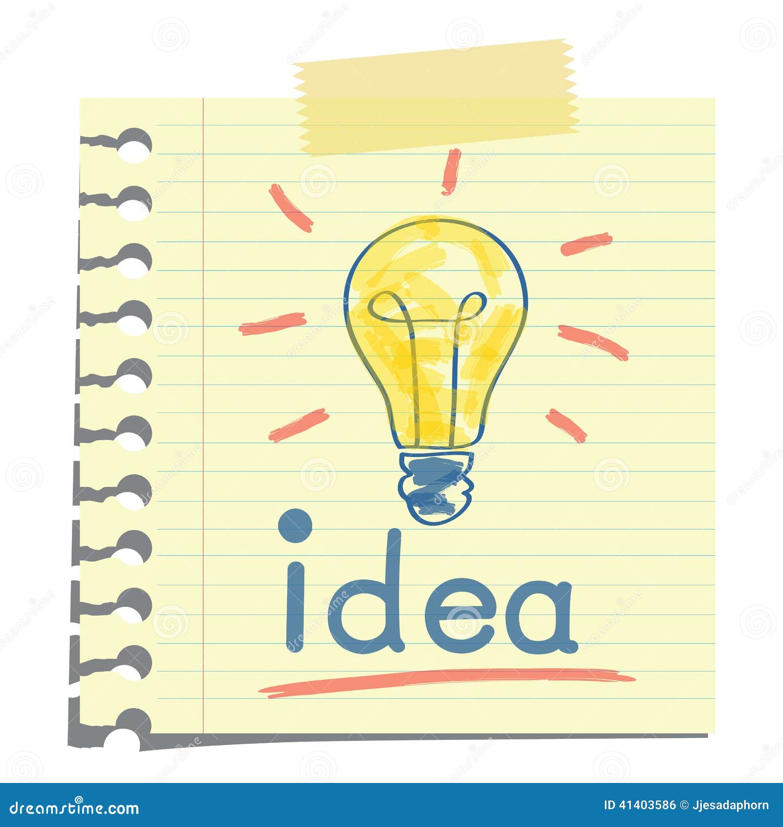 Idea note stock vector. Illustration of electric, strategy - 41403586