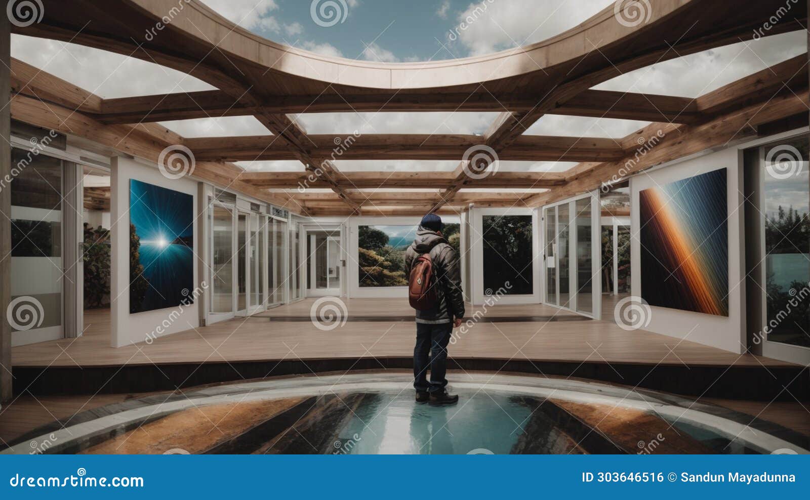 The Idea of Parallel Universes through Art Stock Illustration ...