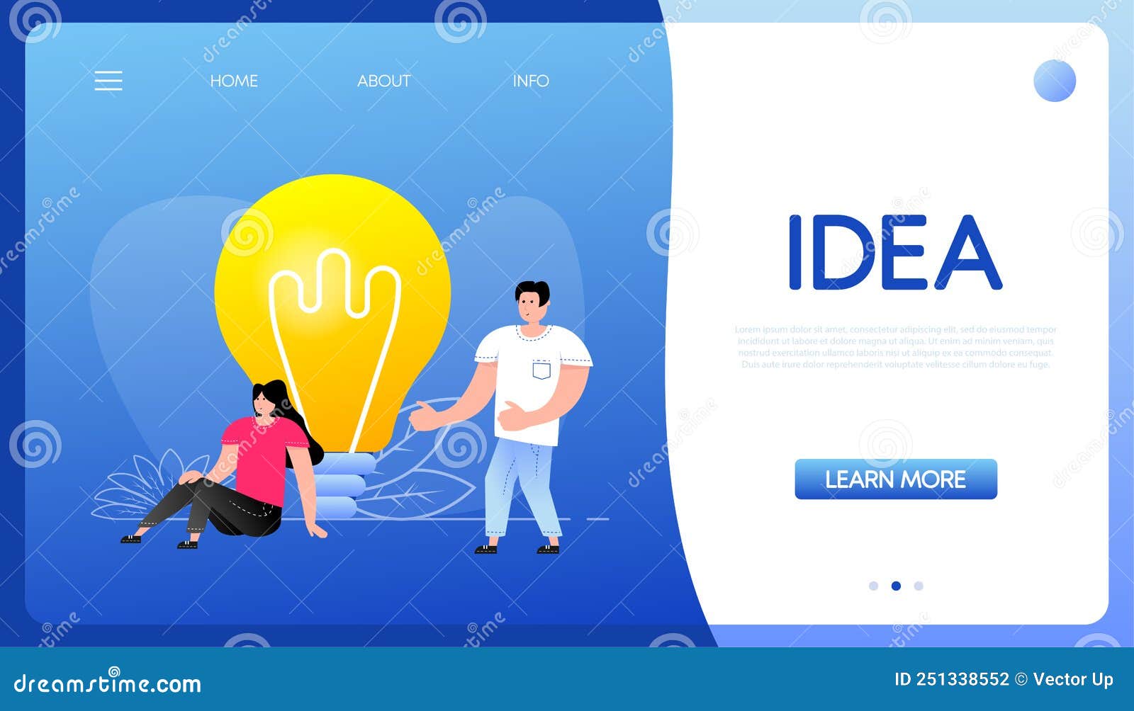 Idea People on Light Background. Creative Concept Idea Stock Vector ...