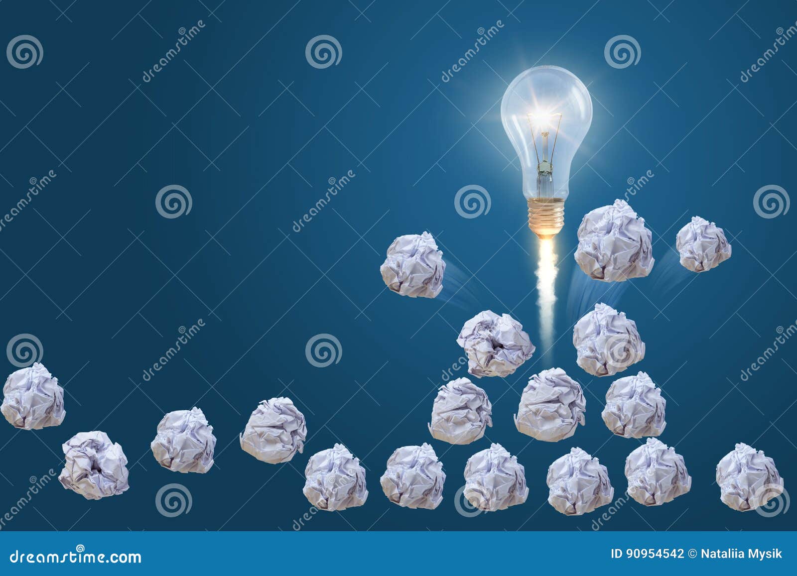 Idea from the Pile of Crumpled Paper. Stock Photo - Image of document ...