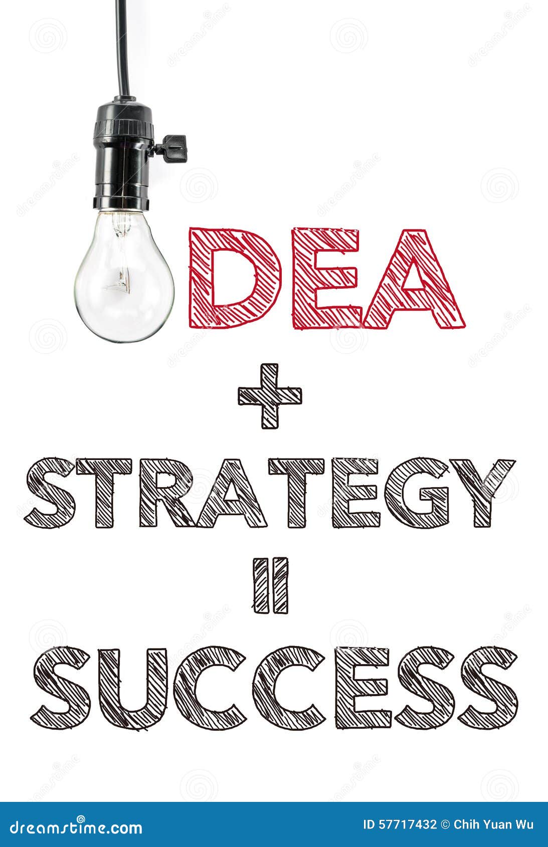 Idea Plus Strategy Equal Success, Hand Writing, Innovation Stock Photo ...