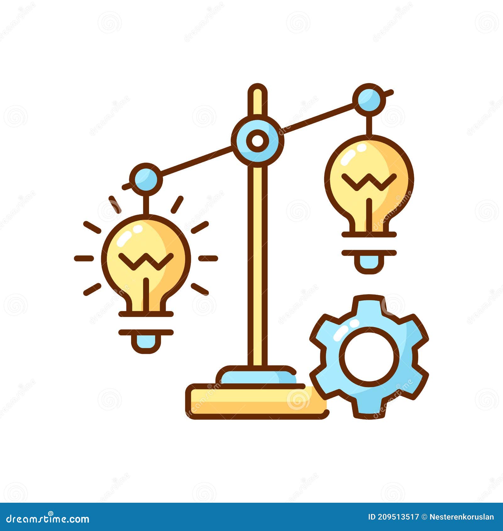 Idea Prioritization RGB Color Icon Stock Vector - Illustration of brain ...