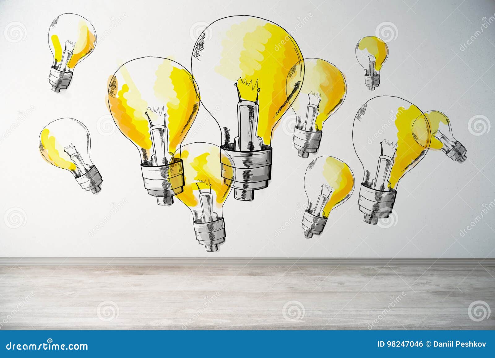 Idea and progress concept stock illustration. Illustration of front ...