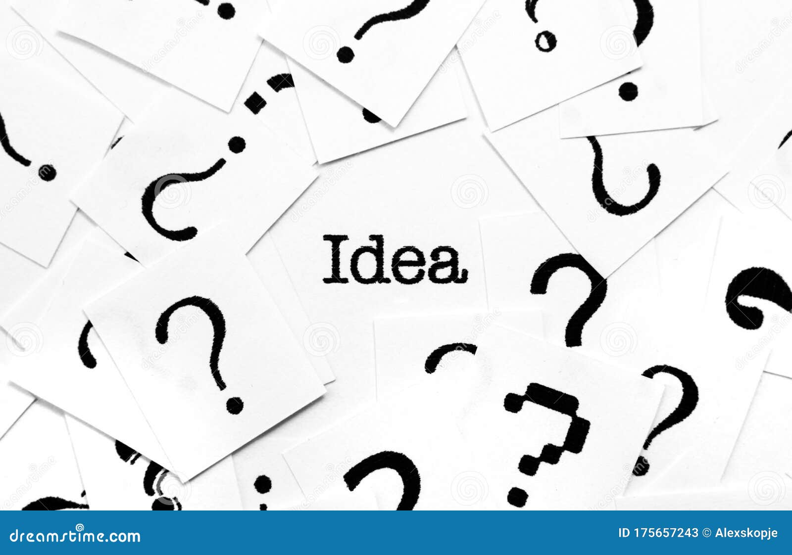 Idea and question mark stock image. Image of idea, marks - 175657243