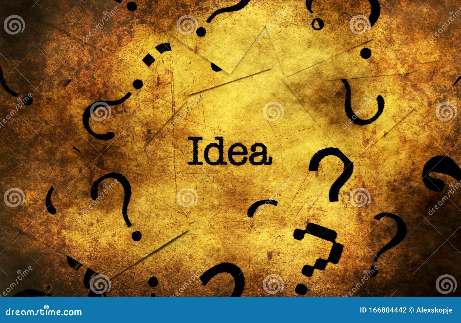 Idea and Question Mark Grunge Concept Stock Illustration - Illustration ...
