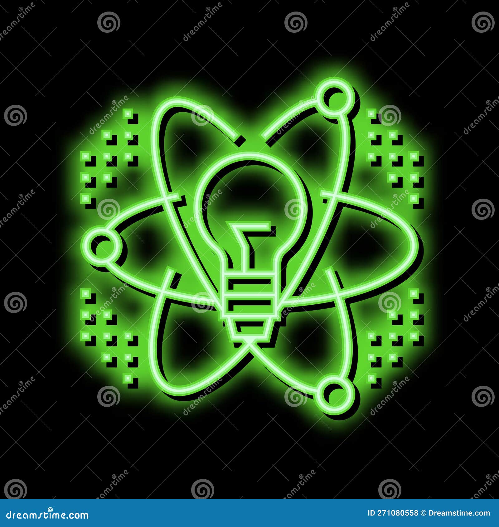 Idea And Realization Neural Network Neon Glow Icon Illustration Stock Vector Illustration Of