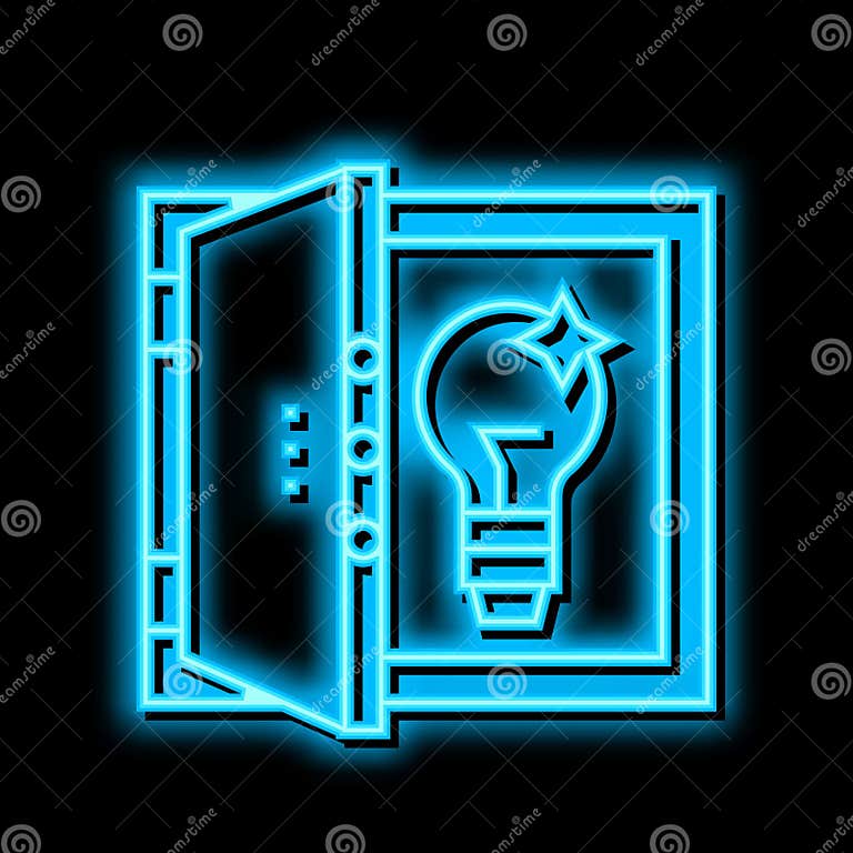 Idea for Resolve Problem Neon Glow Icon Illustration Stock Vector ...