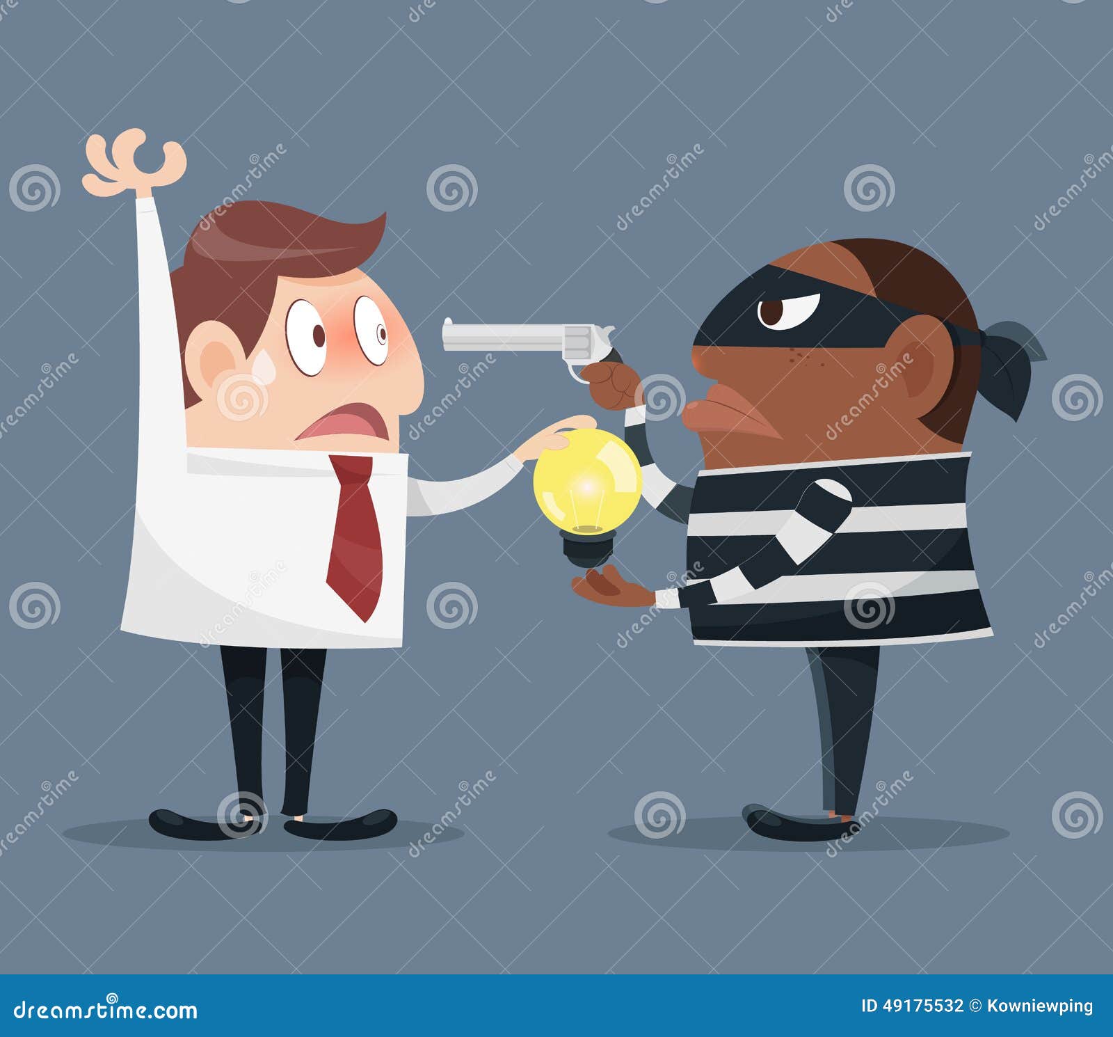 Idea robbery stock illustration. Illustration of aiming - 49175532