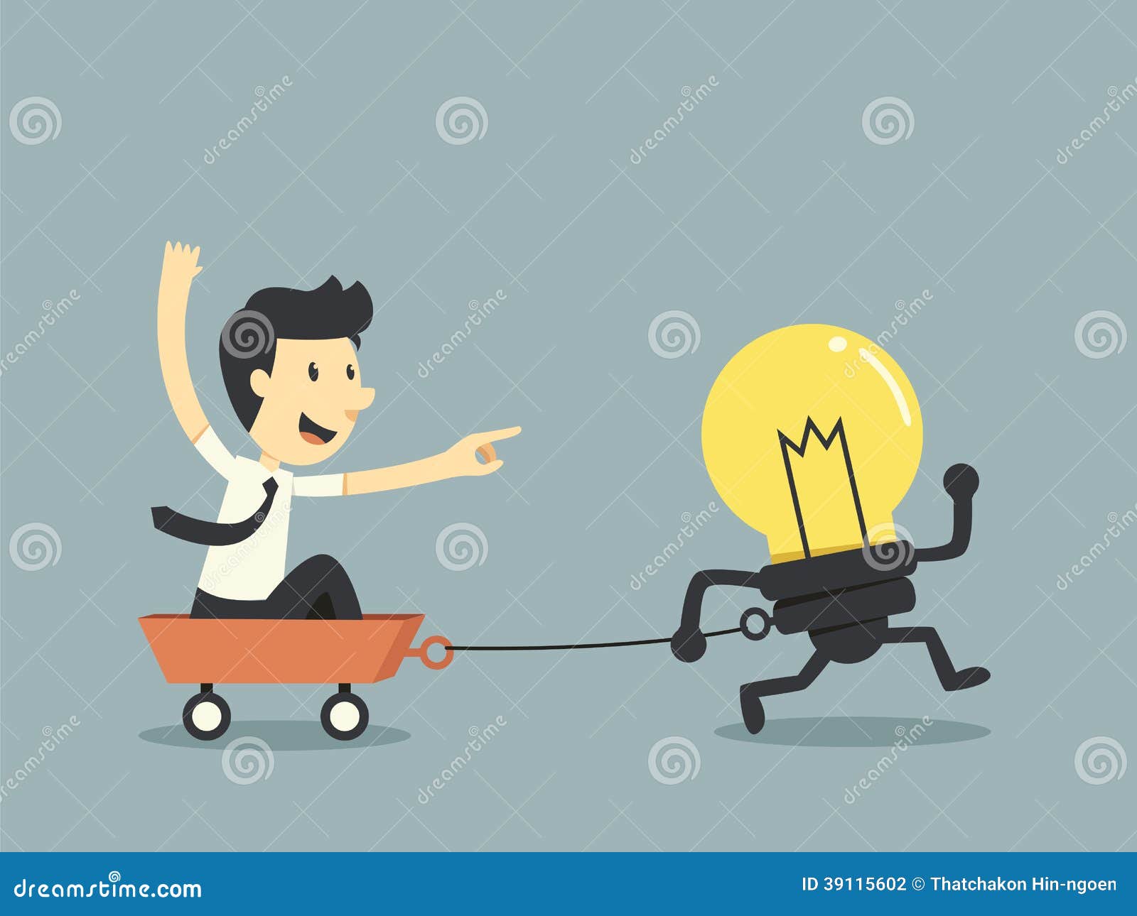 Idea run stock vector. Illustration of present, happy - 39115602