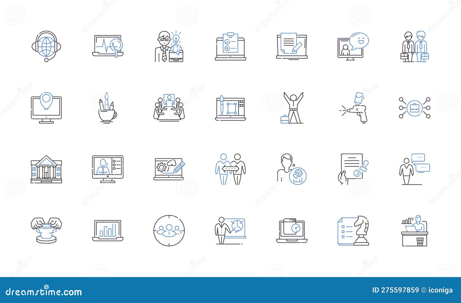 Idea-share Line Icons Collection. Collaboration, Innovation, Creativity ...