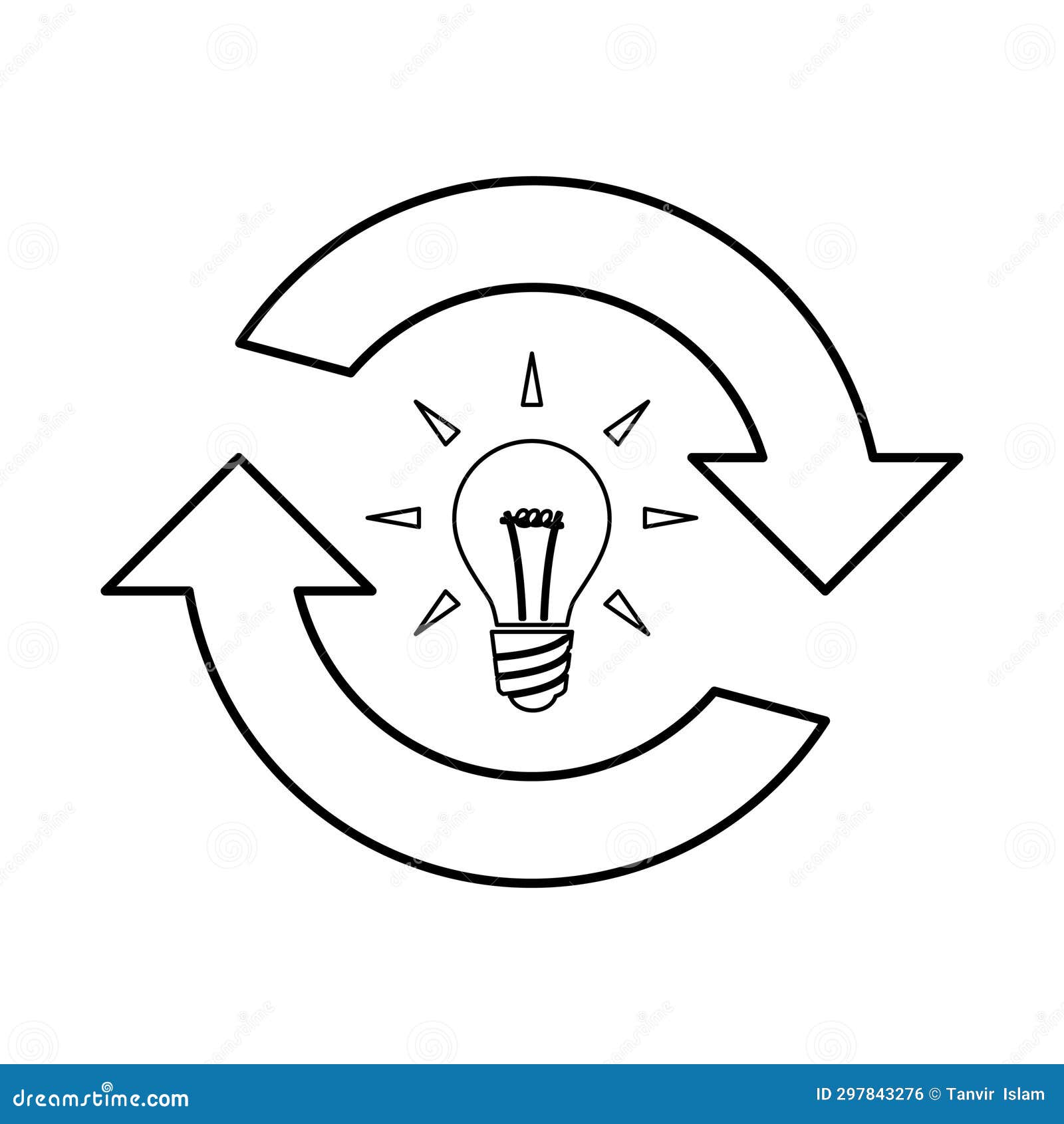 Idea Sharing Icon in Outline Style Stock Illustration - Illustration of ...
