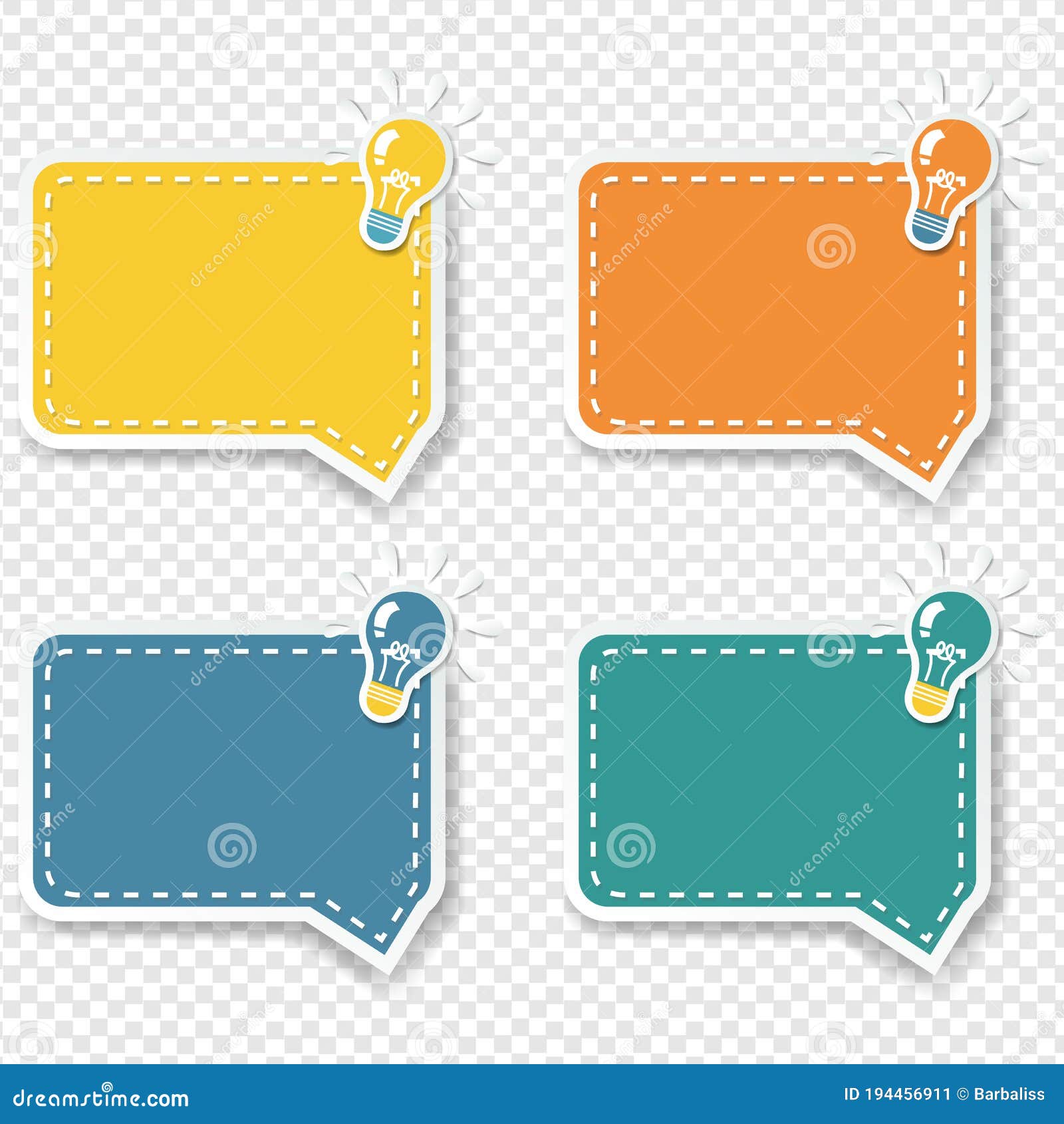 Idea Sign with Speech Bubble Isolated Transparent Background Stock ...