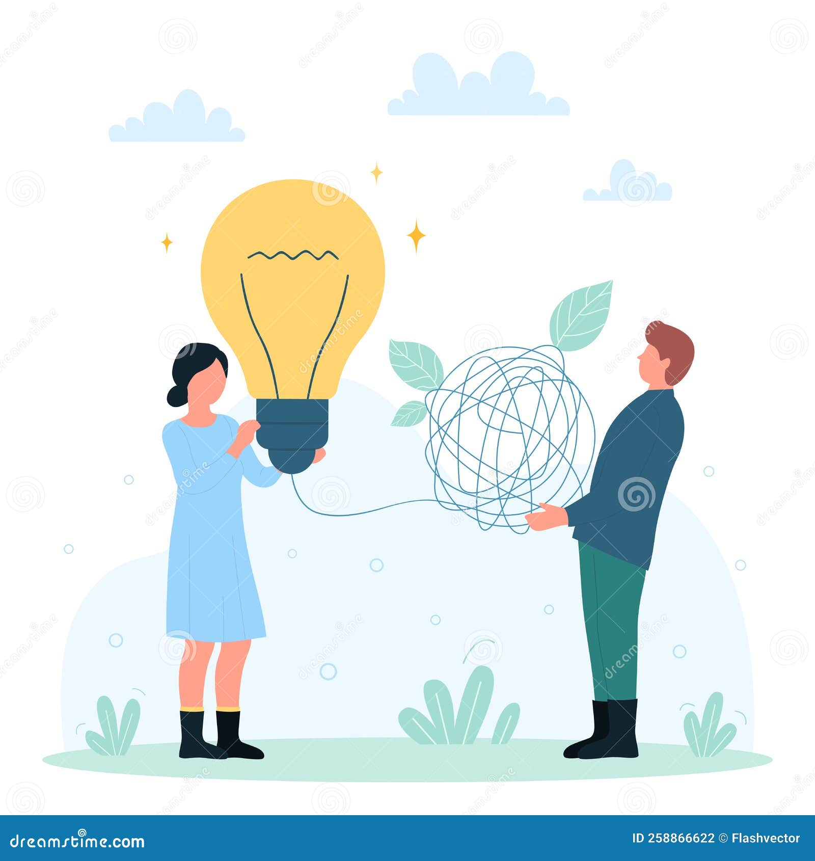 Idea, Solution, Insight Management and Creative Mind Progress, Tiny ...