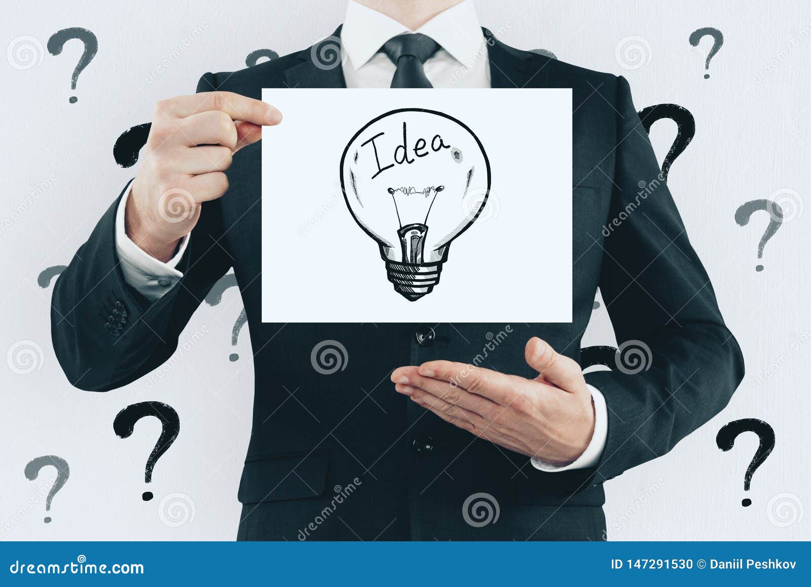 Idea, Solution and Presenation Concept Stock Photo - Image of hands ...