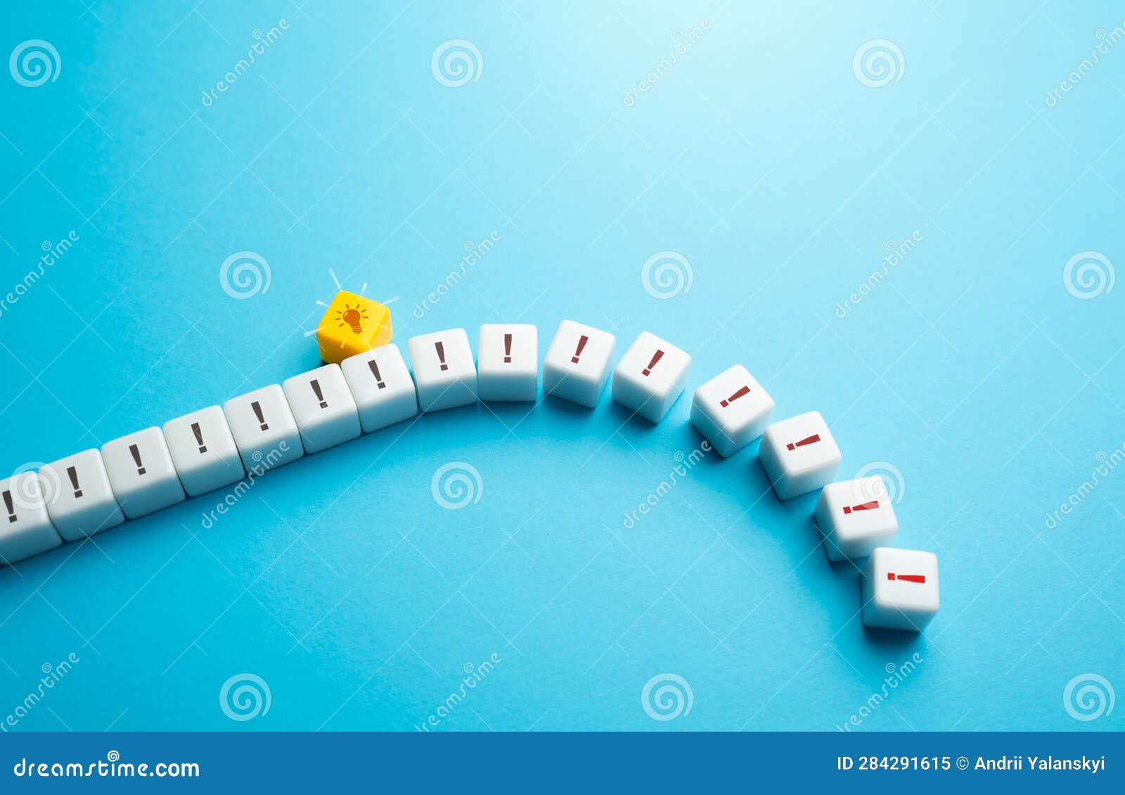 An Idea Solves Problems and Resolves Conflicts. Stock Image - Image of ...