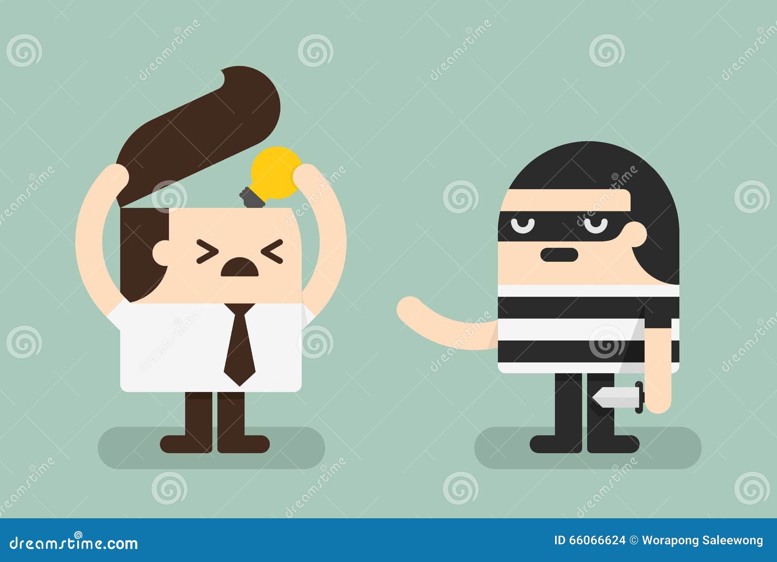 Idea Stealing stock vector. Illustration of innovate - 66066624