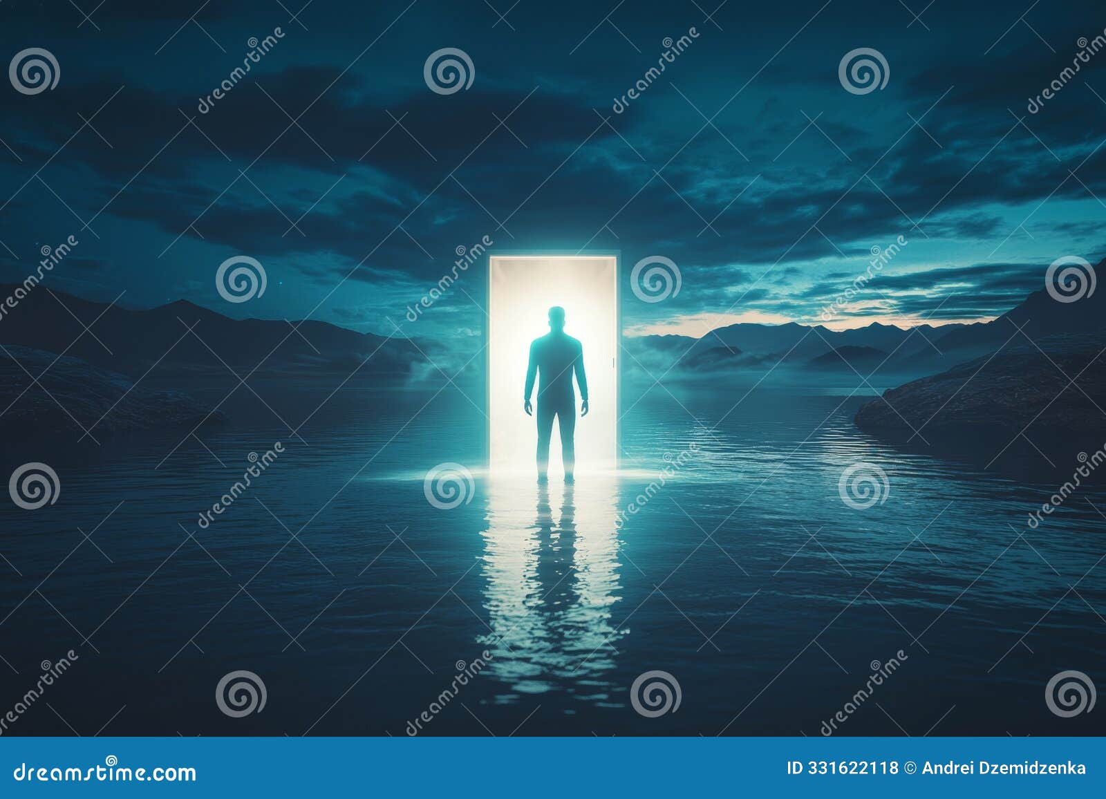 The Idea of Stepping through a Portal into Another Dimension. the ...