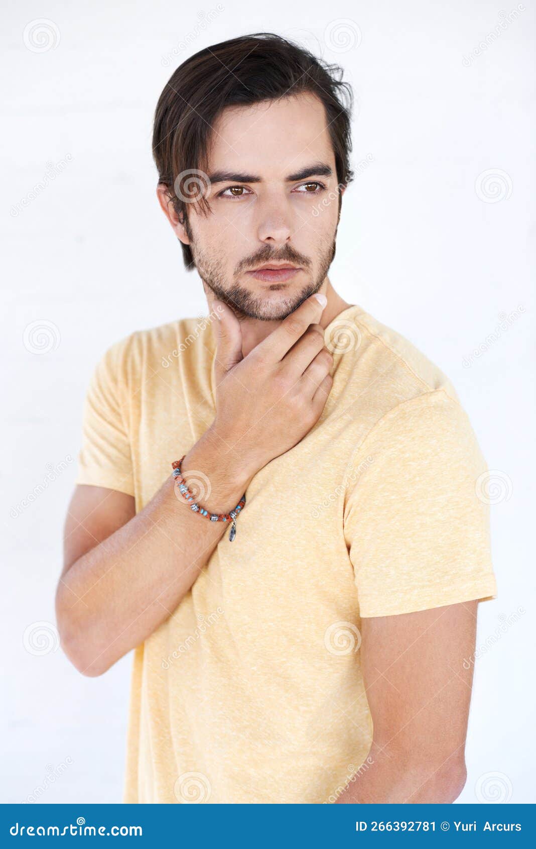 Idea, Studio and Young Man Thinking, Pensive and Focus on Contemplating ...