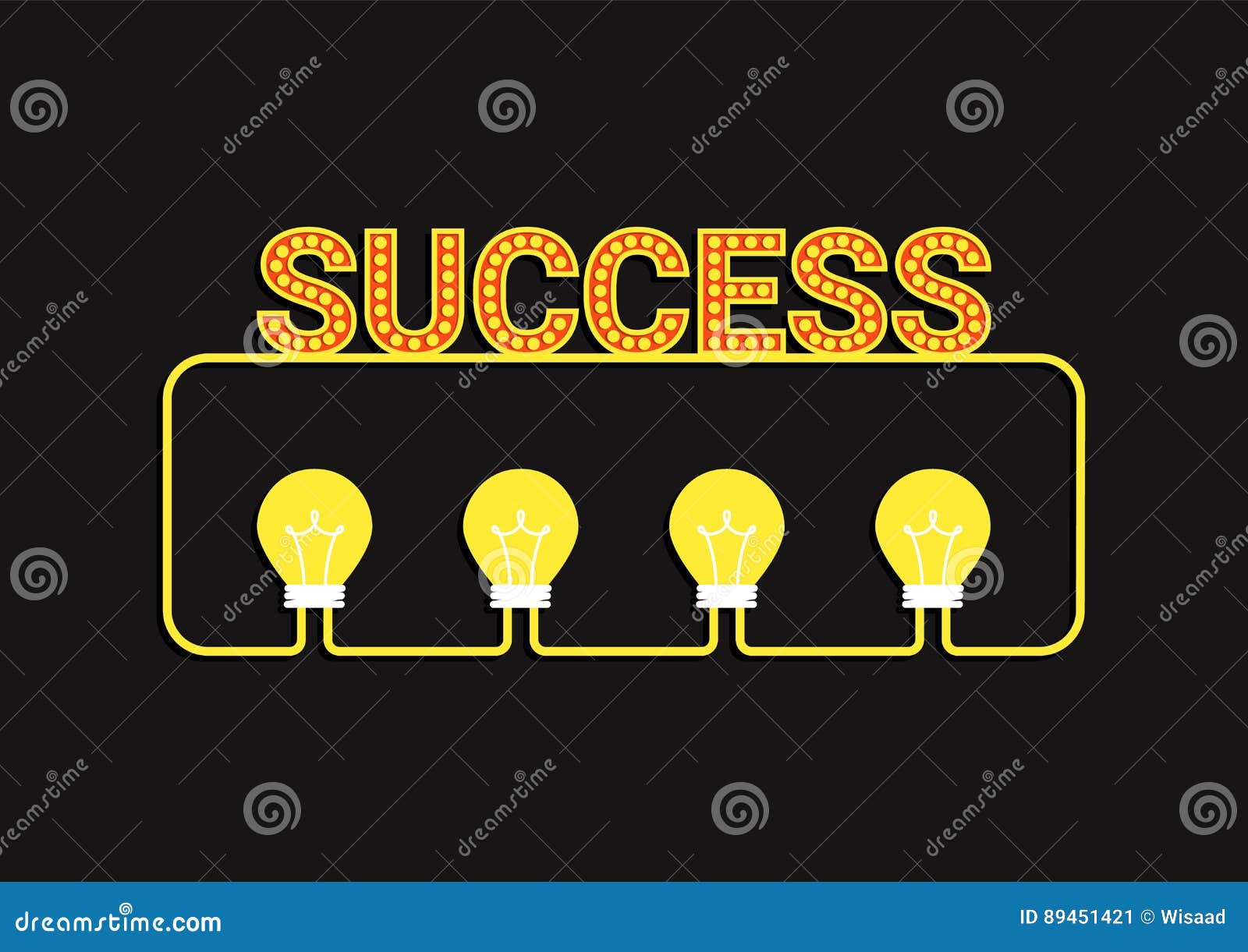 Idea success concept stock vector. Illustration of success - 89451421