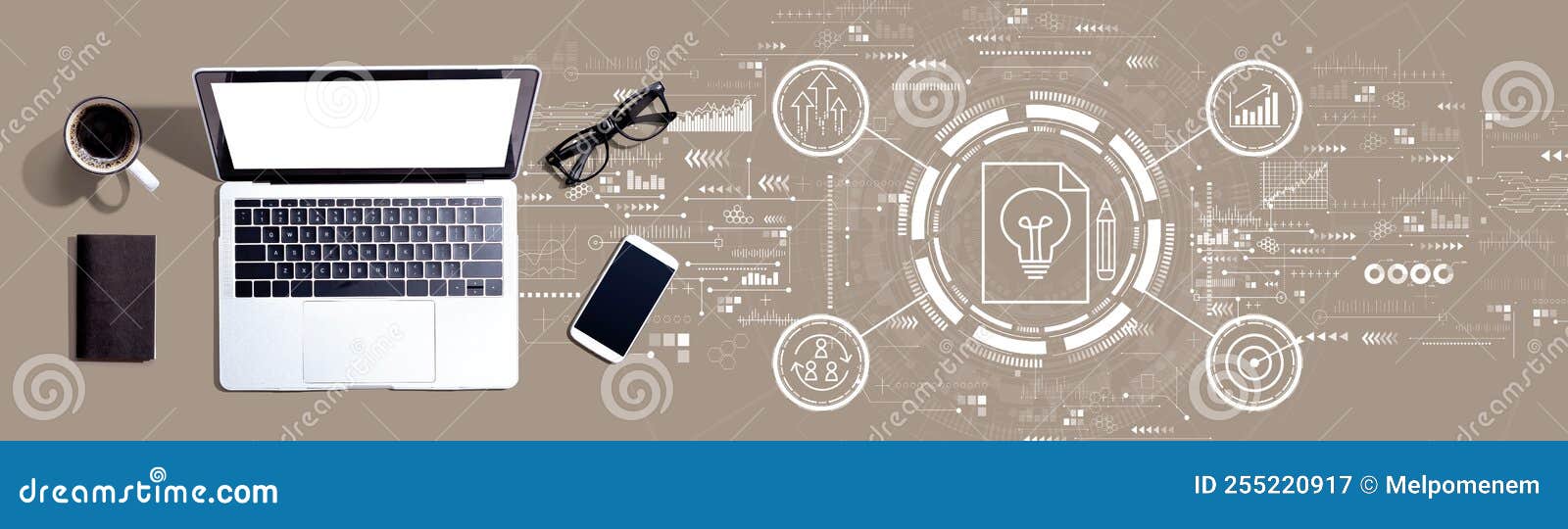 Idea of Success Theme with a Laptop Computer Stock Image - Image of ...