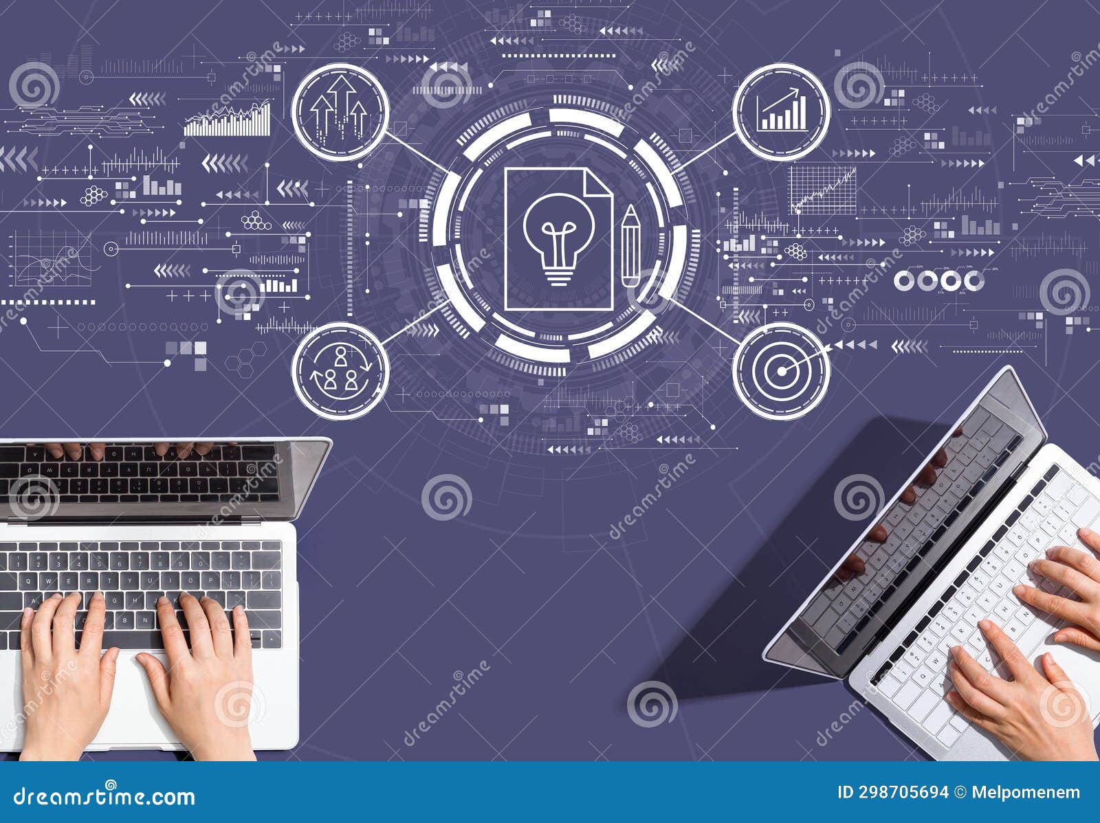 Idea of Success Theme with People Working Together Stock Photo - Image ...