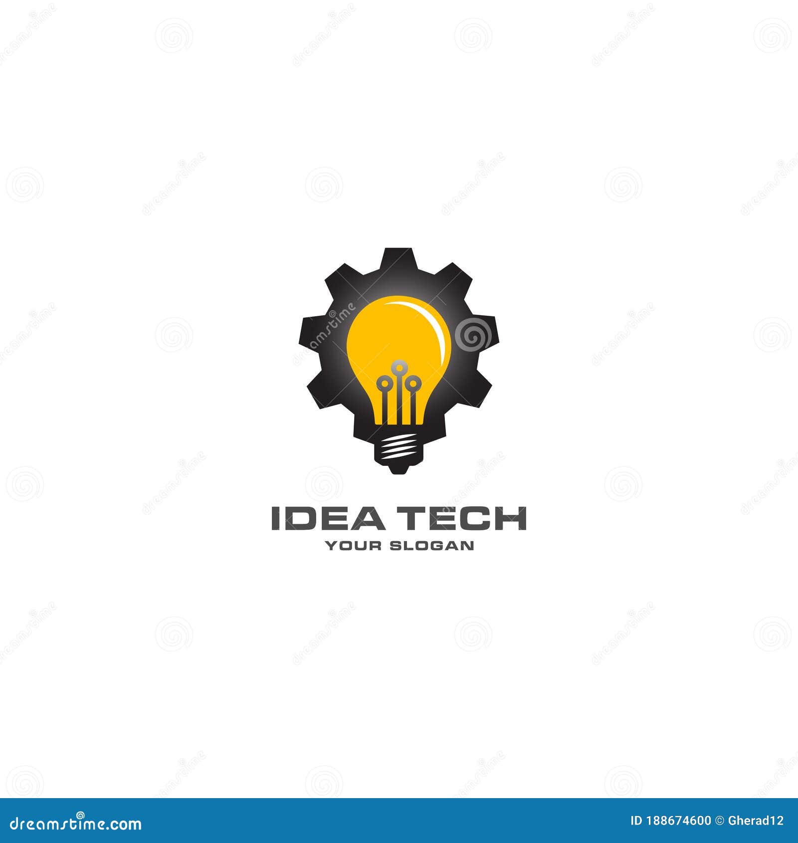 Idea technology bulb logo stock vector. Illustration of background ...