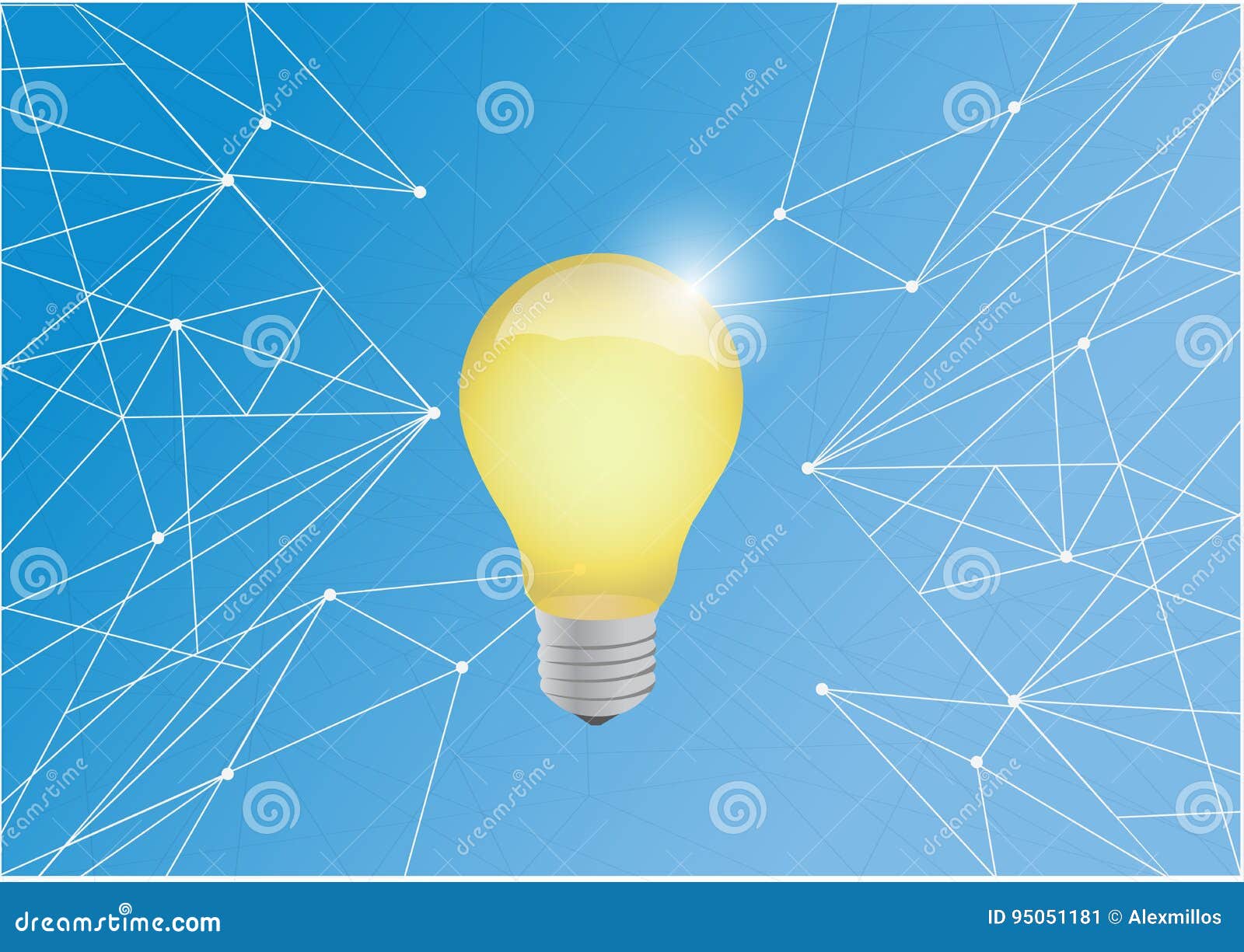 Idea Technology Network Diagram Link. Stock Illustration - Illustration ...
