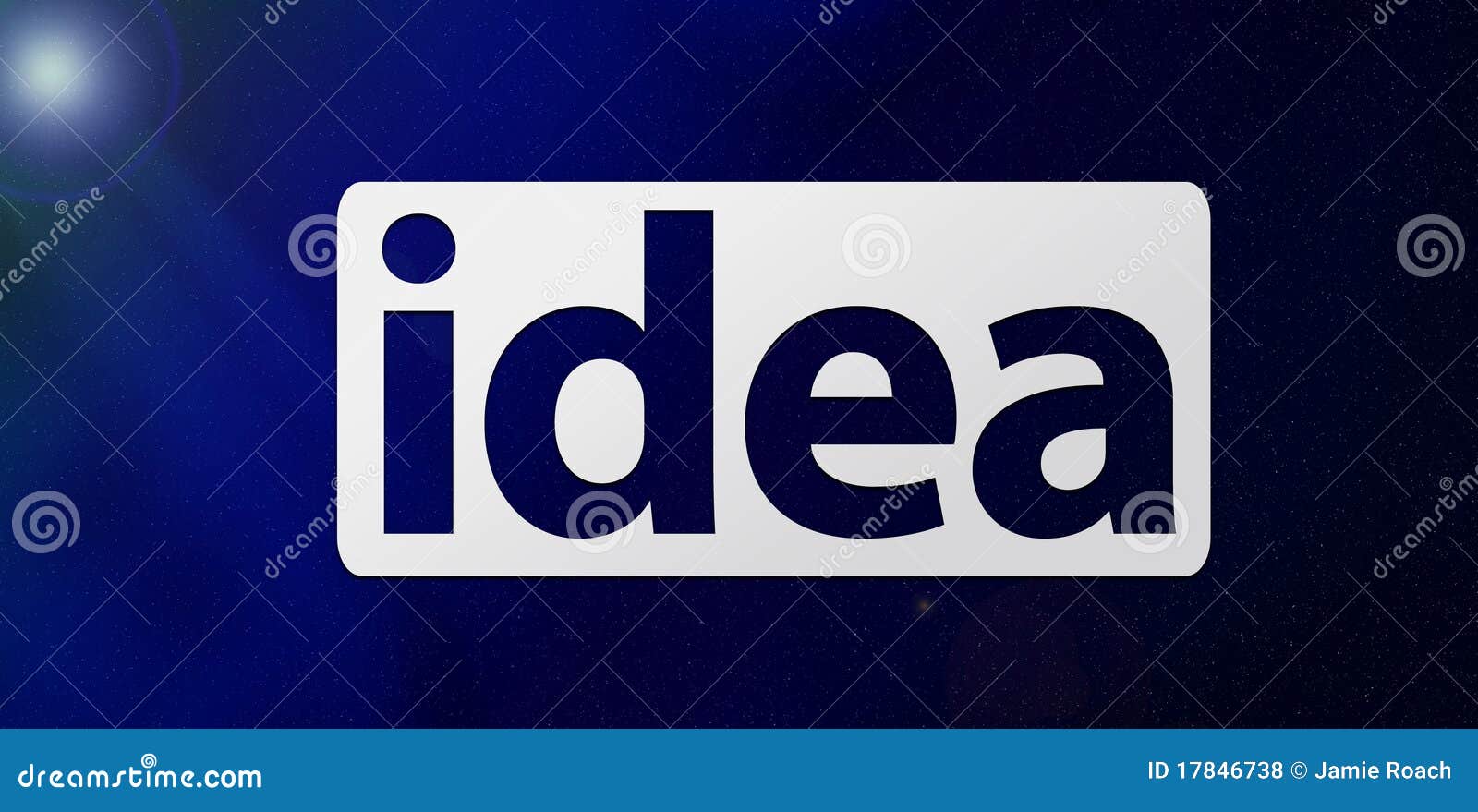 Idea Text Illustration Blue Stock Illustration - Illustration of ...