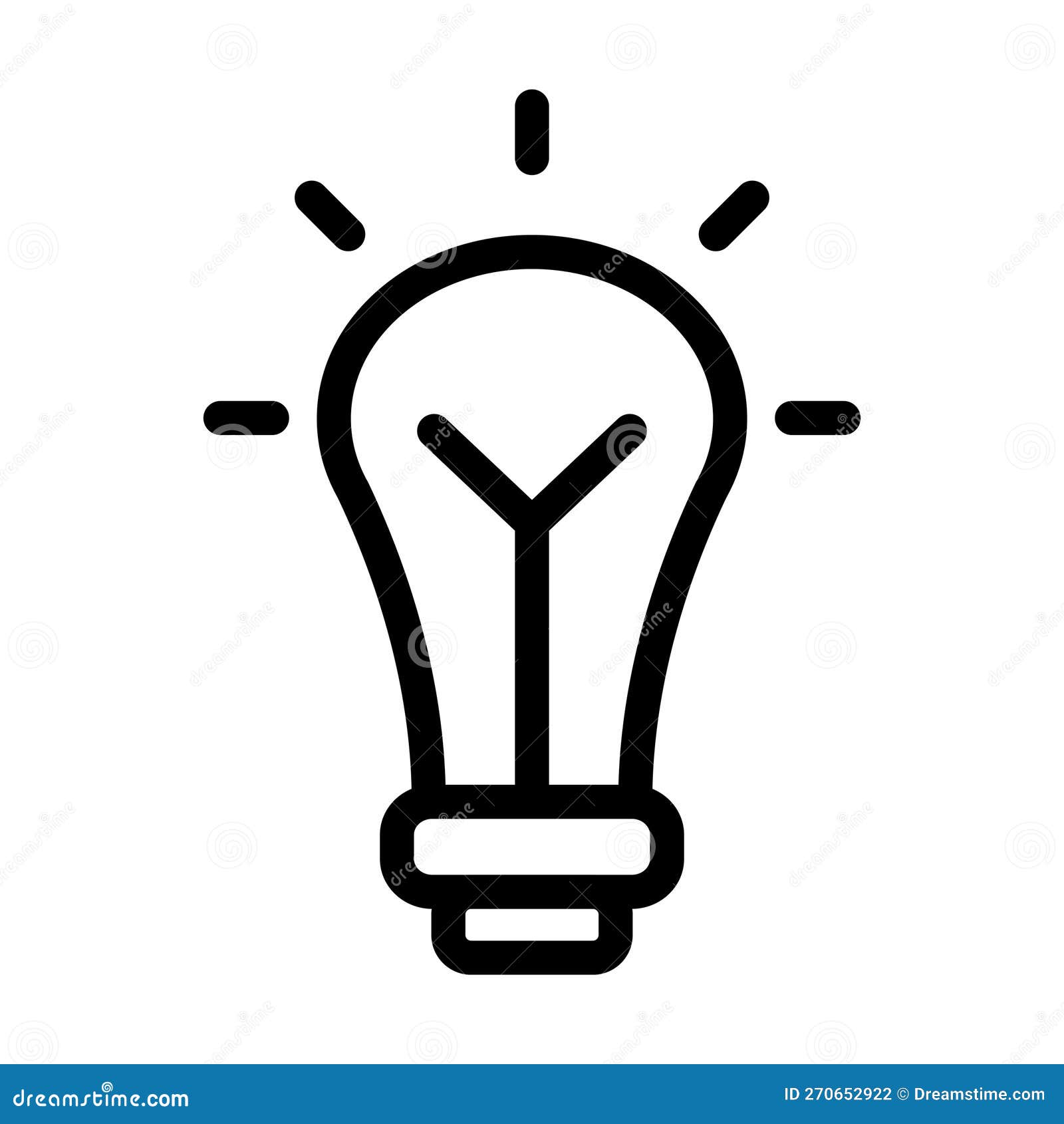 Idea Thick Line Icon stock illustration. Illustration of creative ...