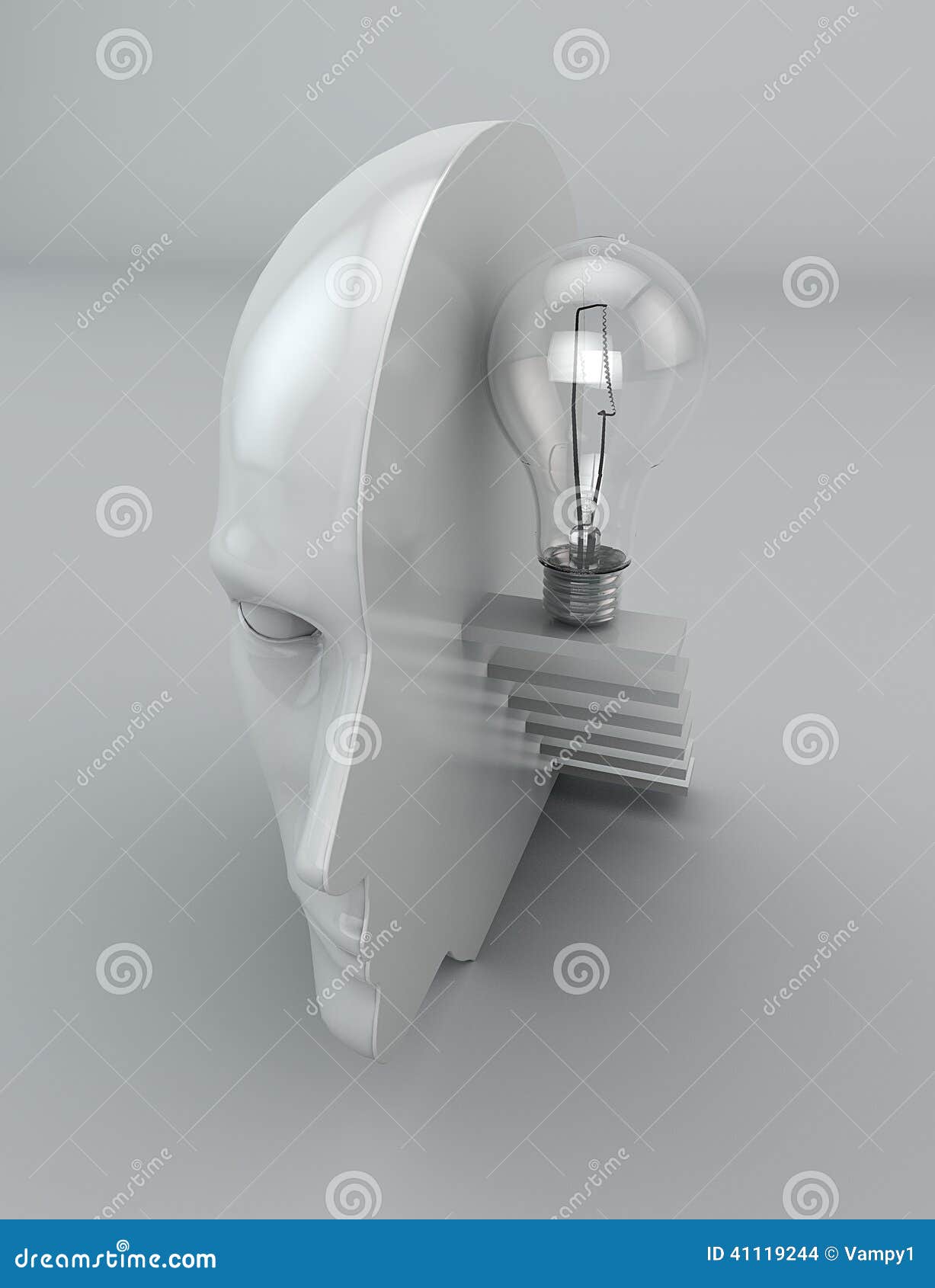 Idea Thinking Mind Philosophy Bulb Head Stock Illustration ...