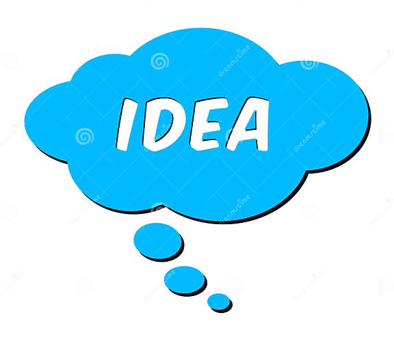 Idea in thought bubble stock illustration. Illustration of blue - 16866899