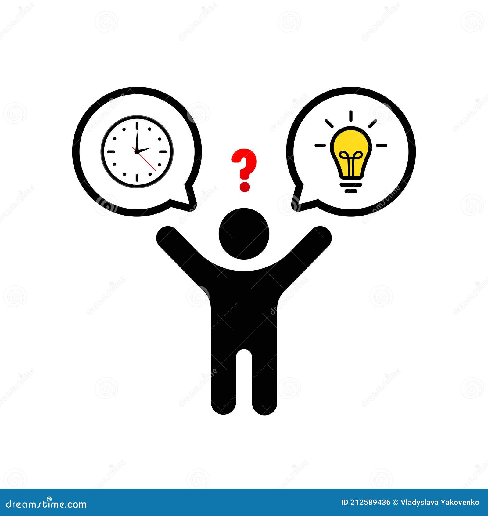 Idea and Time Stack Balance. Idea is Time Concept Stock Vector ...