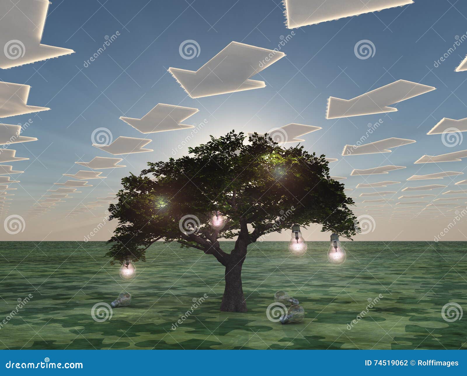 Idea tree stock illustration. Illustration of metaphor - 74519062