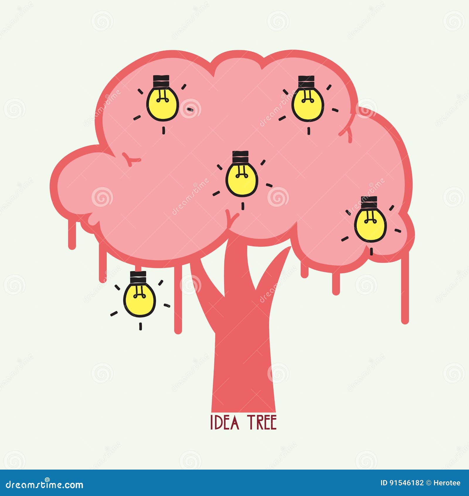 Idea tree stock vector. Illustration of vector, technology - 91546182