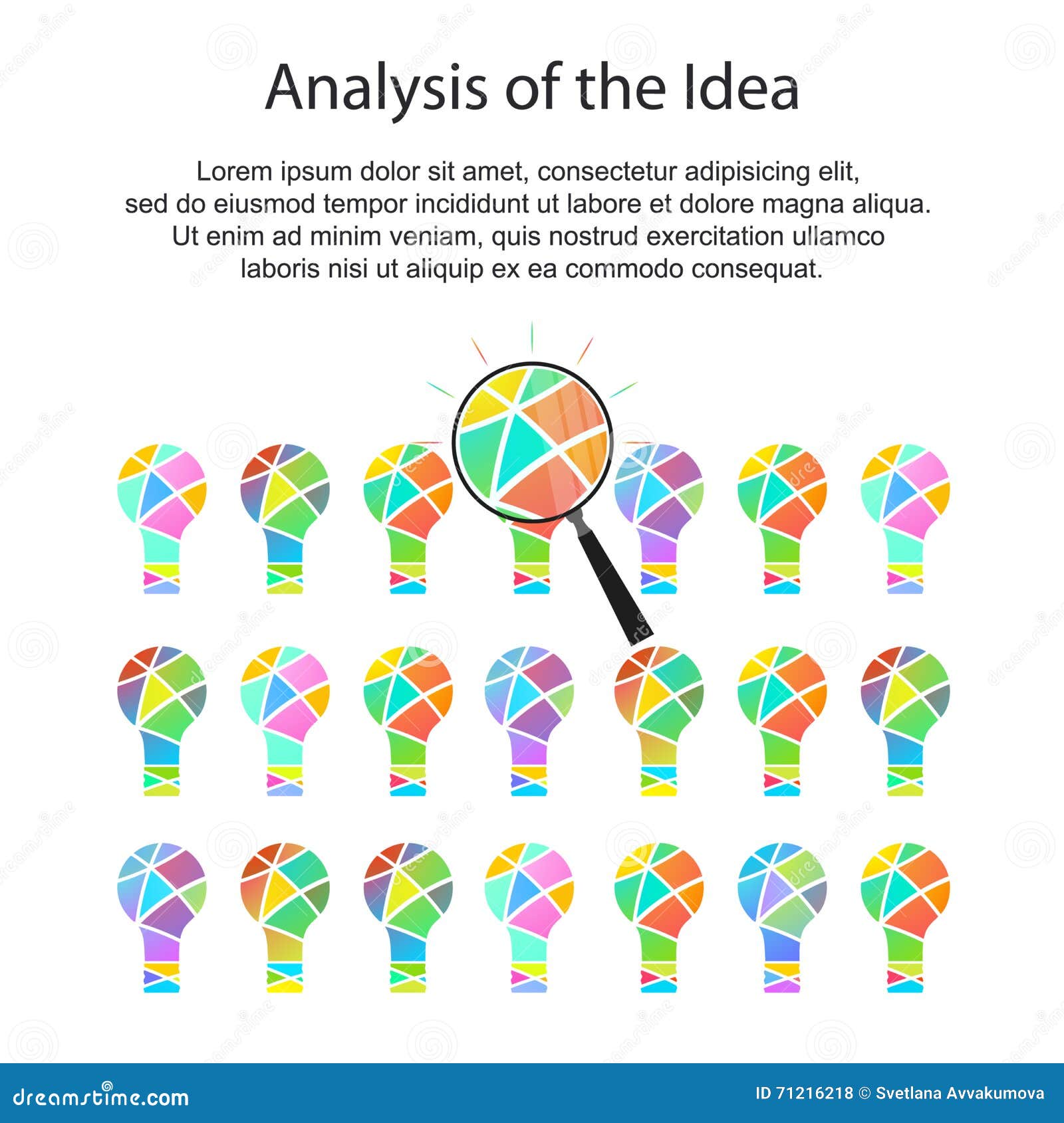 The Idea Under the Magnifying Glass. Ideological Inspiration Stock ...