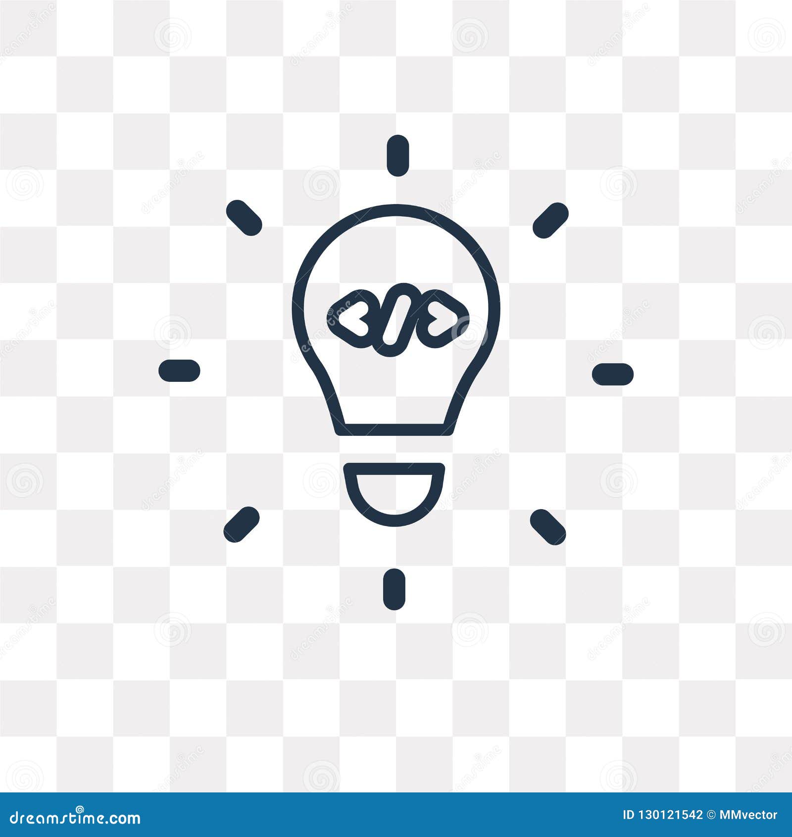 Idea Vector Icon Isolated on Transparent Background, Linear Idea Stock ...
